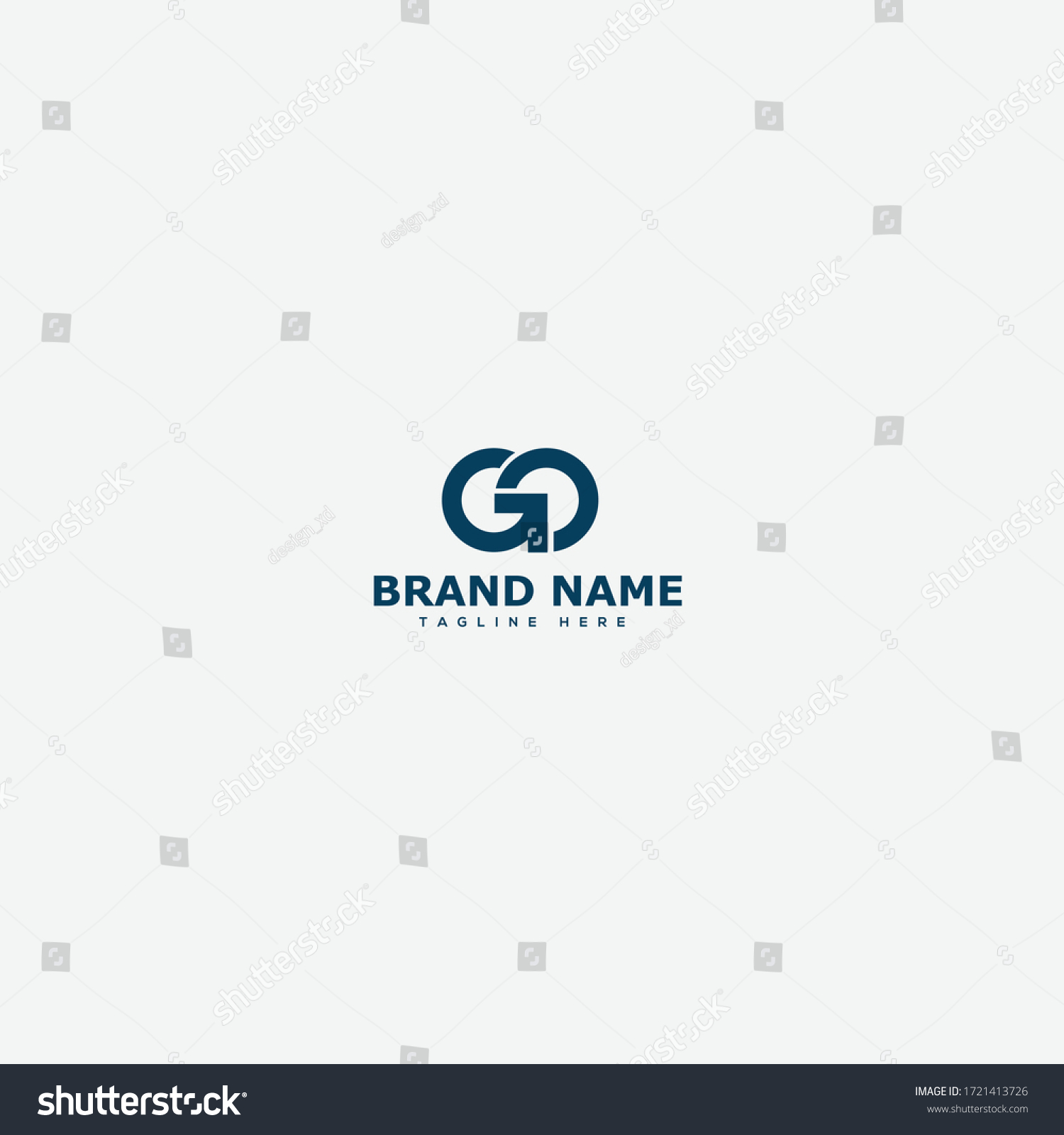 Go Letter Logo Design Template Vector Stock Vector (Royalty Free ...