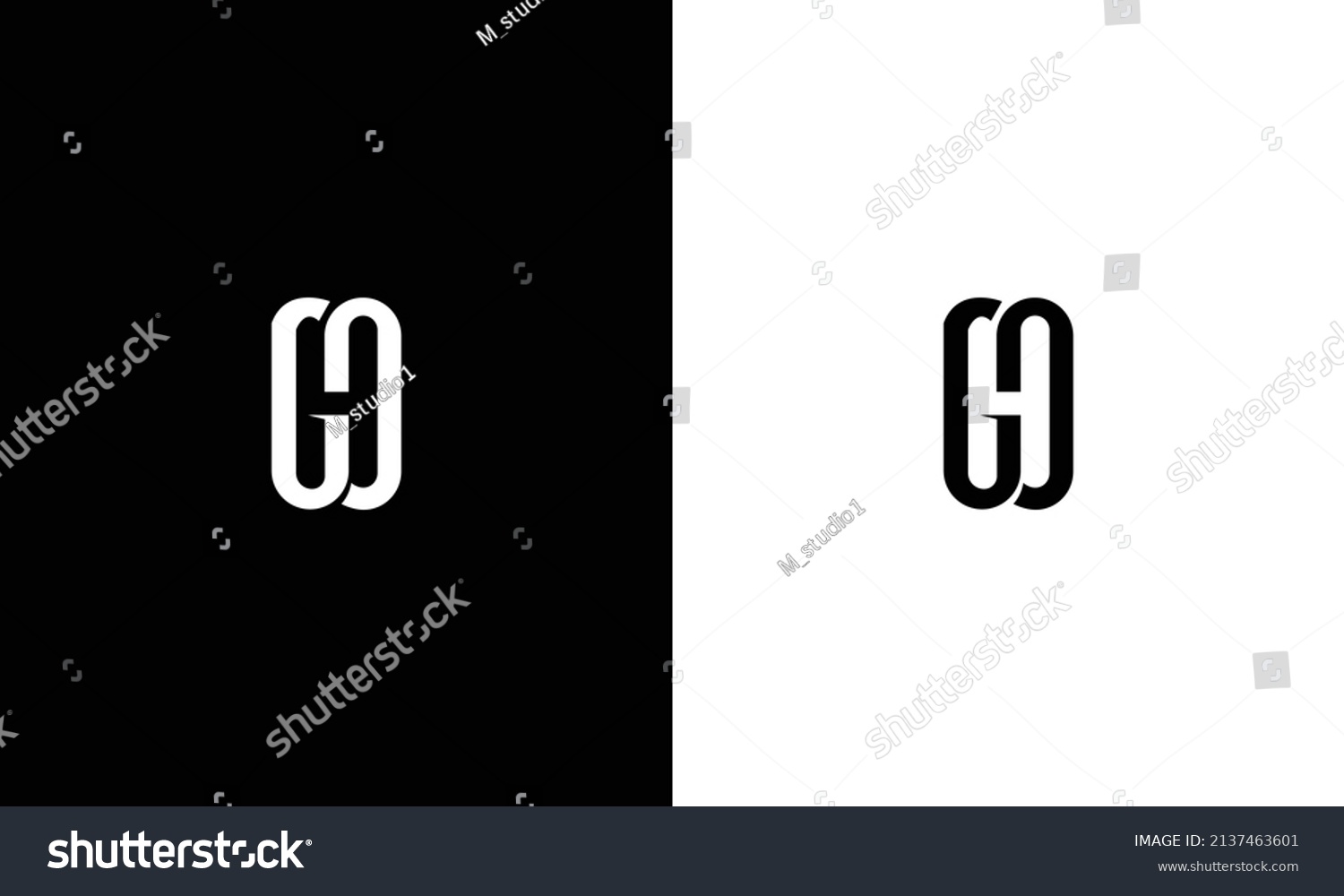 Go Letter Logo Design Template Vector Stock Vector (Royalty Free ...