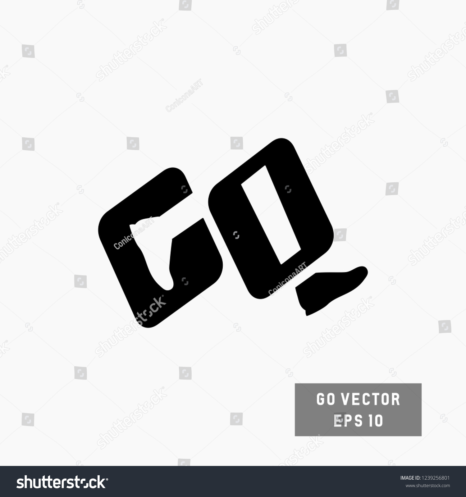 Go Lettering Logo: เวกเตอร์สต็อก (ปลอดค่าลิขสิทธิ์) 1239256801 ...
