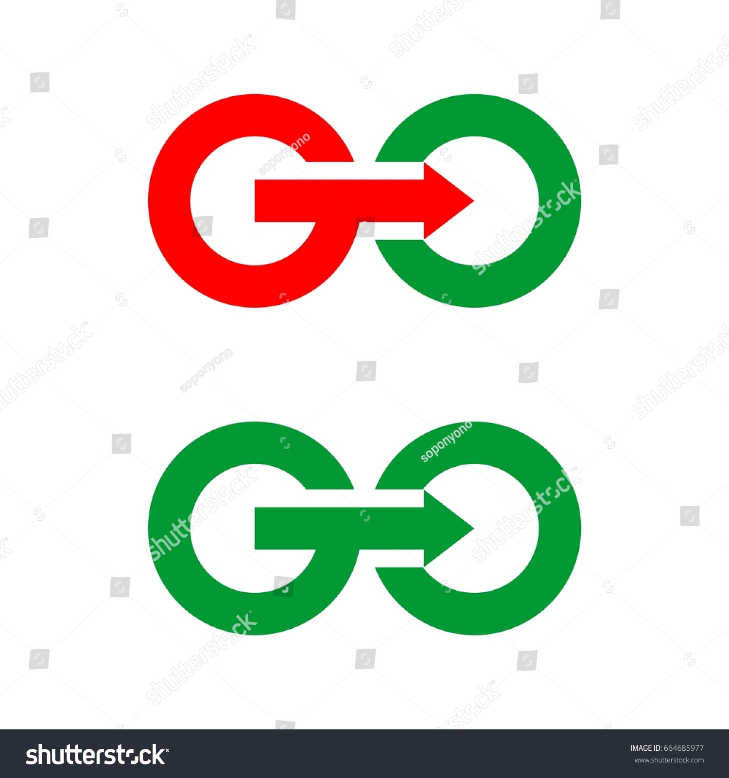 Go Logo Template Illustration Design Vector: เวกเตอร์สต็อก (ปลอดค่า ...