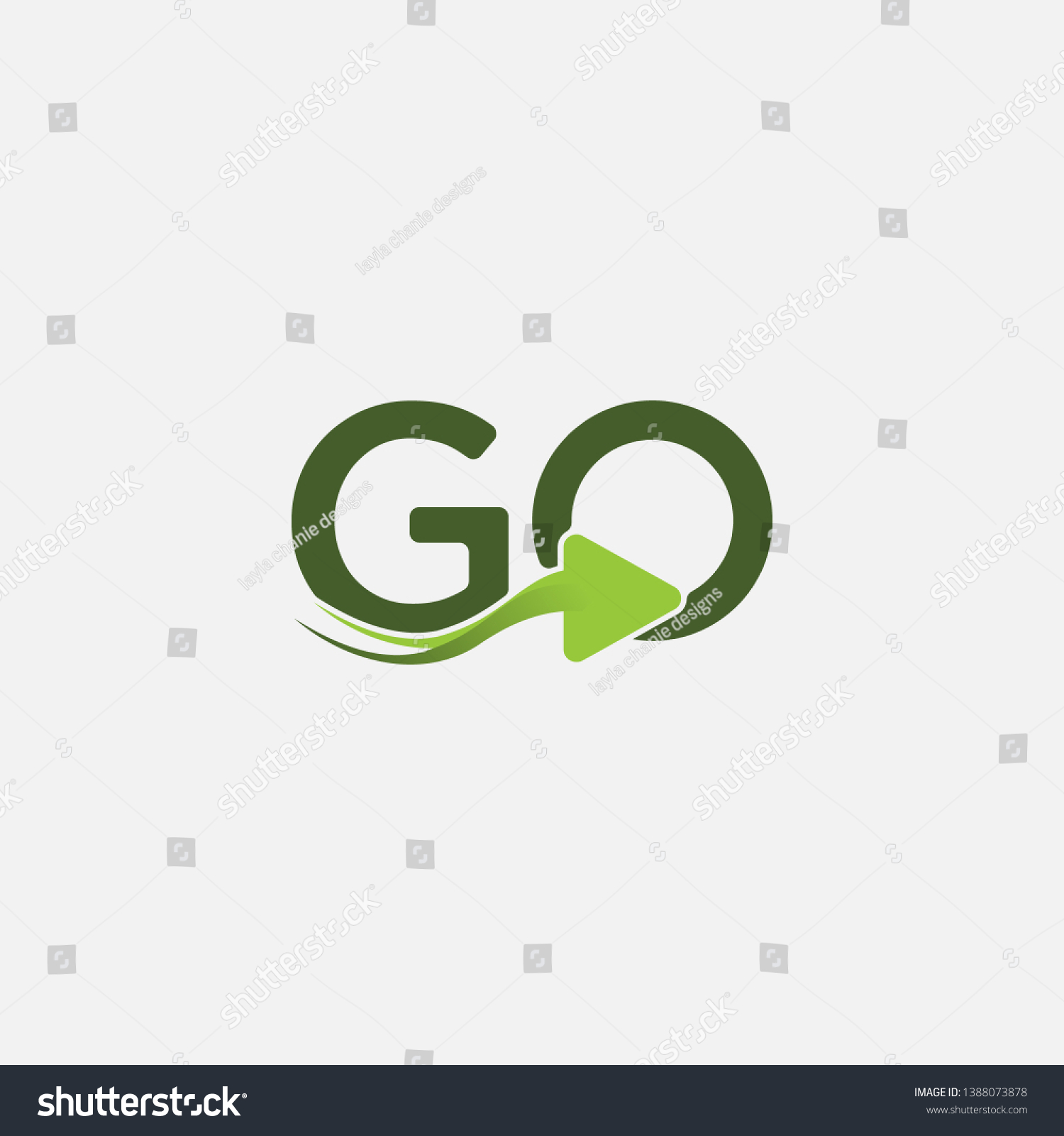 Go Logo Vector Designs Green Colour: vector de stock (libre de regalías ...