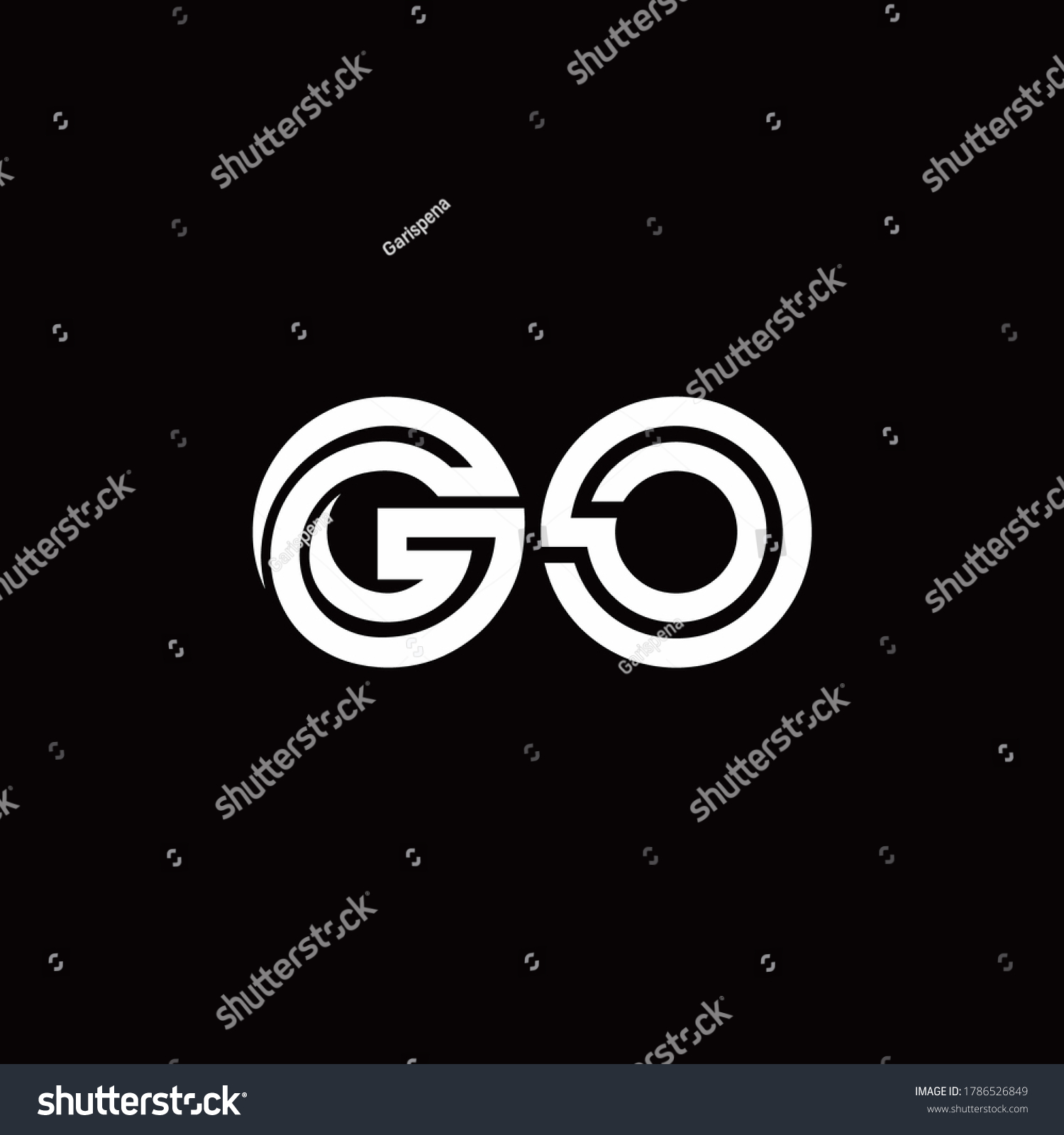 Go Monogram Logo Abstract Line Design Stock Vector (Royalty Free ...