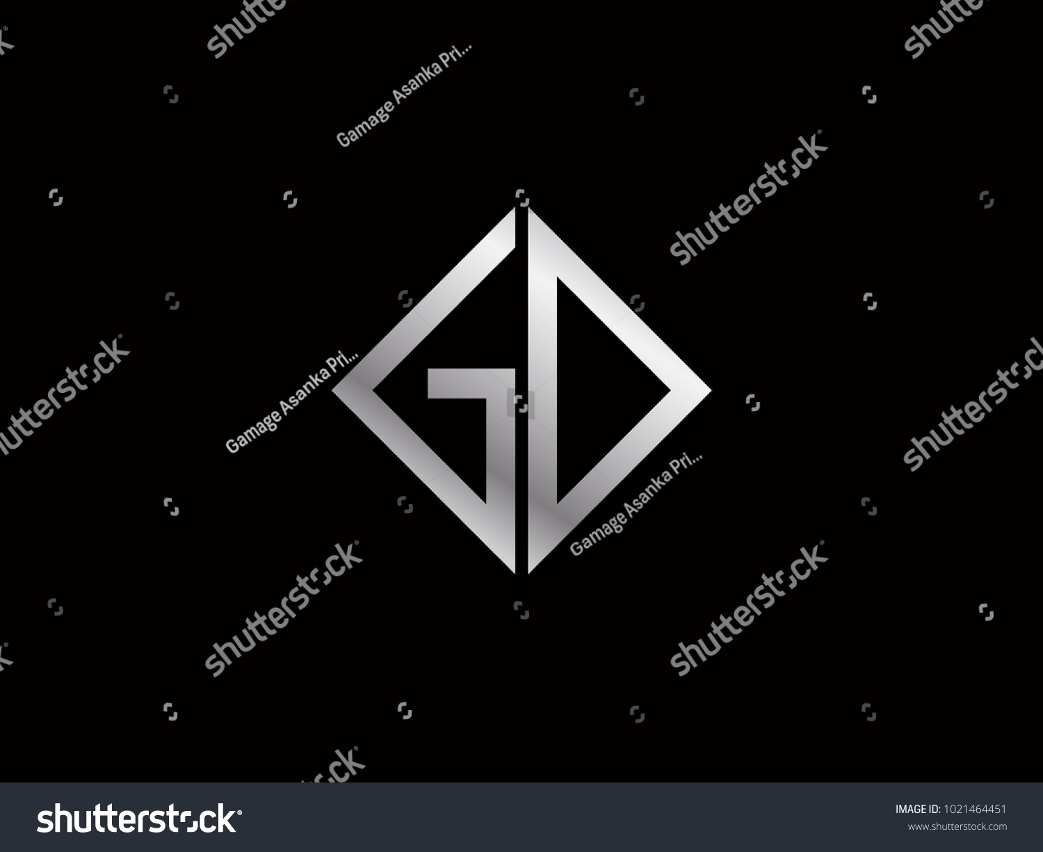 Go Square Shape Silver Color Logo Stock Vector (Royalty Free ...