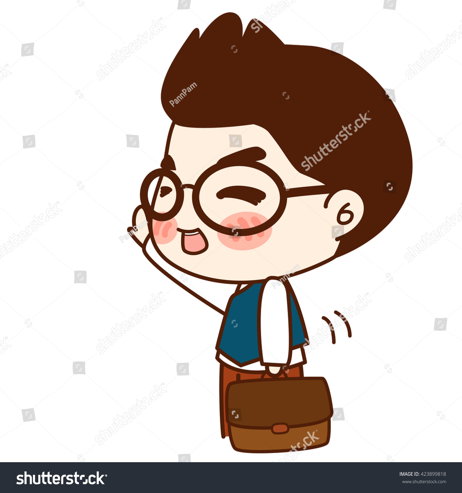 Go Work Vector Illustration Stock Vector (Royalty Free) 423899818