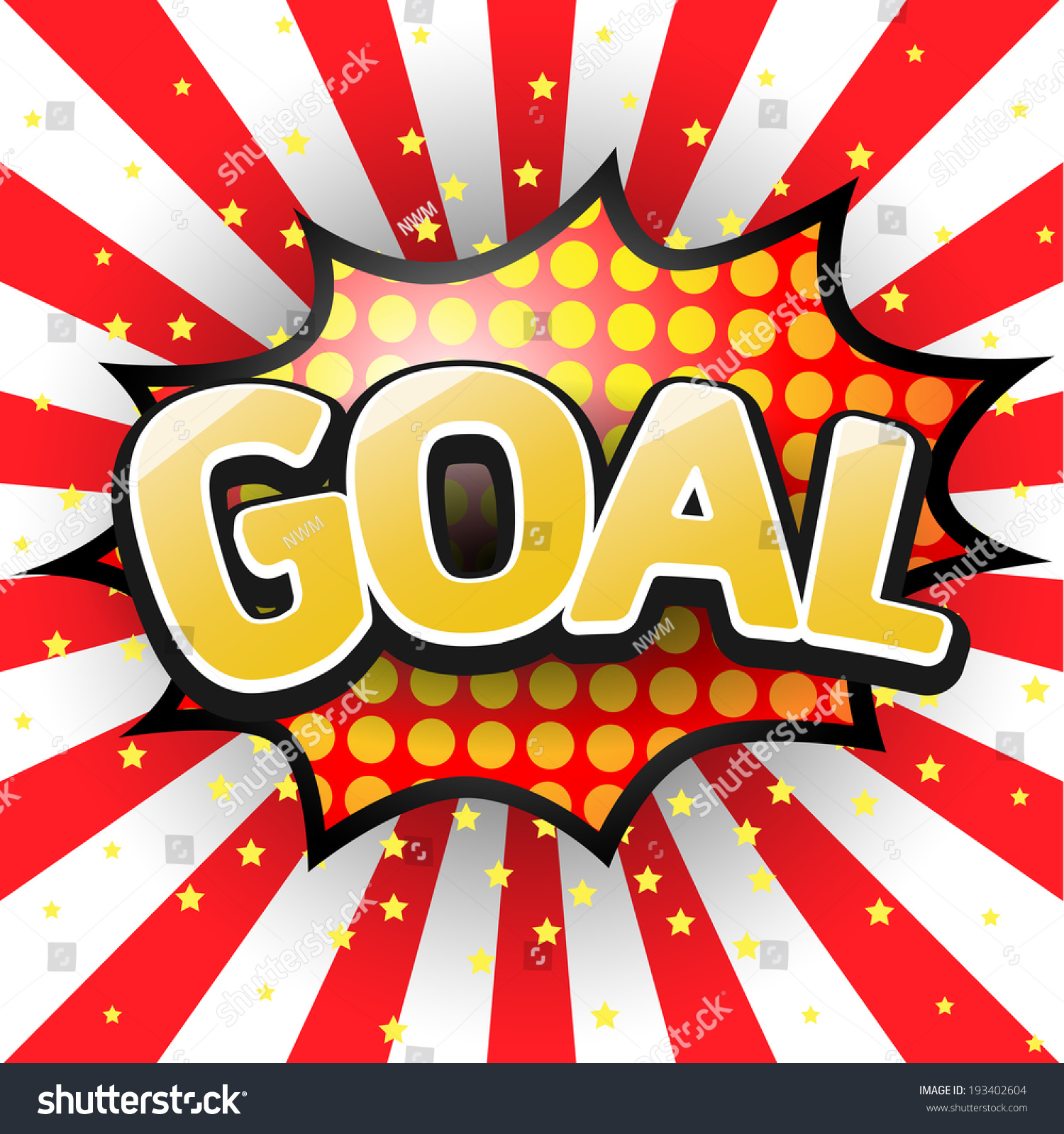Goal Comic Speech Bubble Vector Illustration Stock Vector (Royalty Free ...