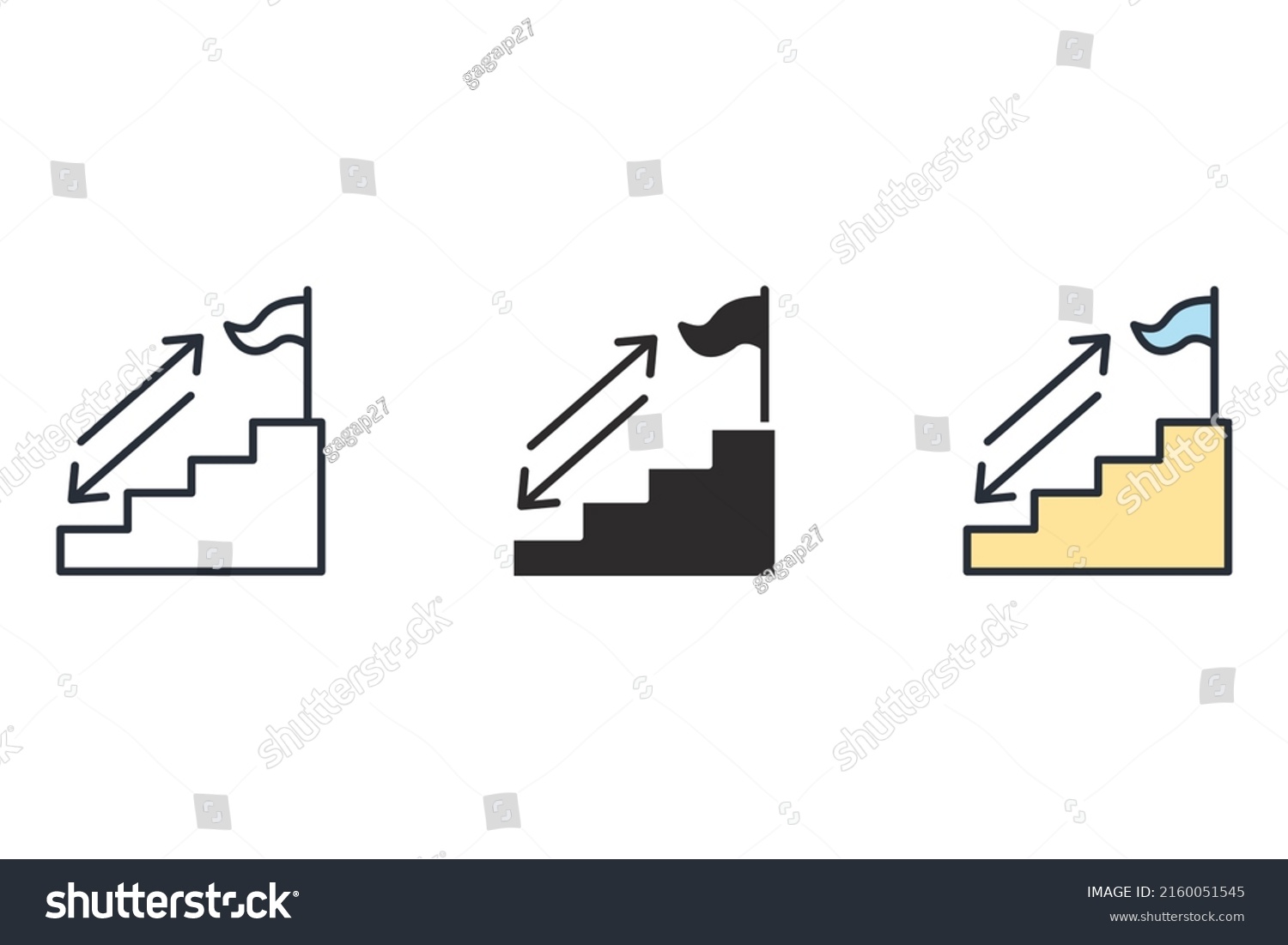 Goal Icons Symbol Vector Elements Infographic Stock Vector (Royalty ...