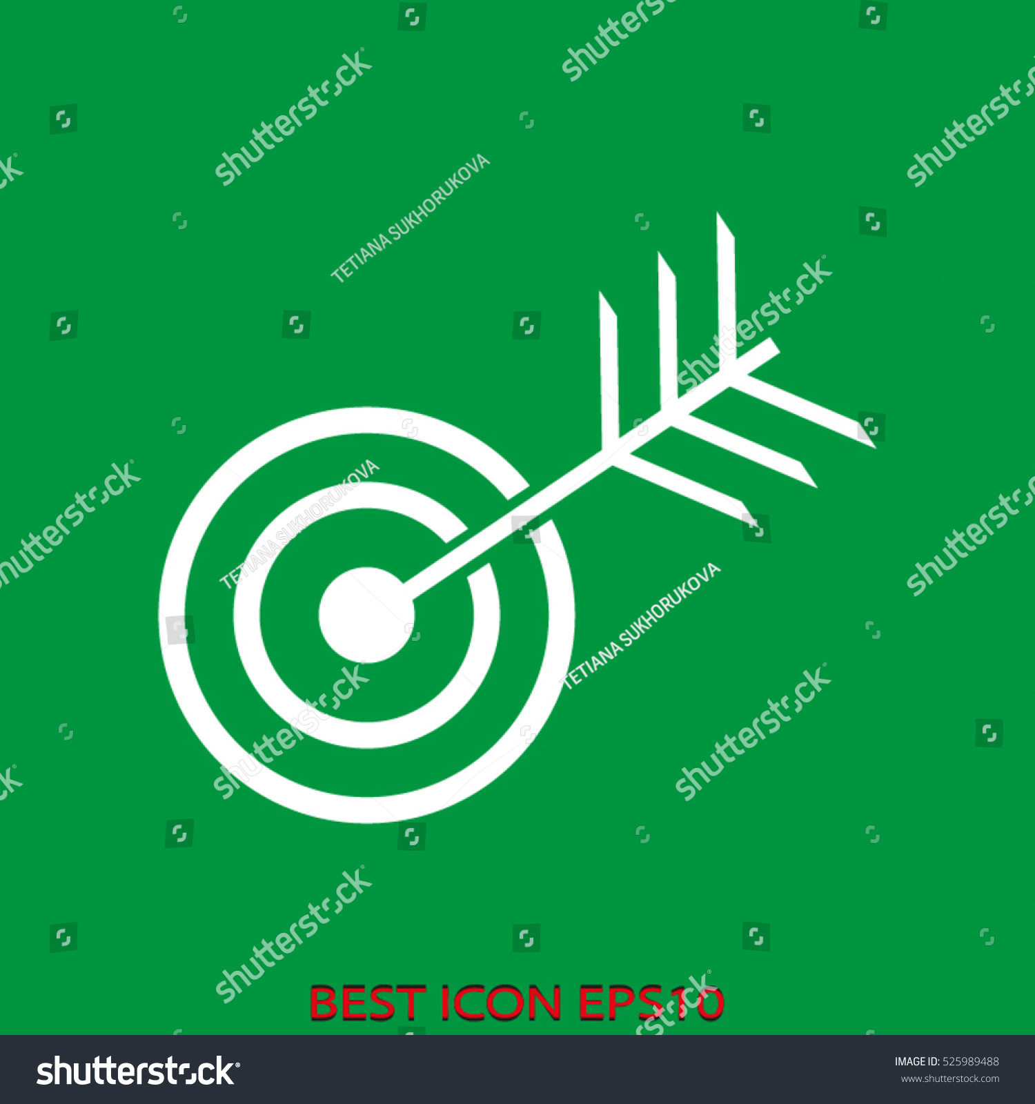 Goal Target Vector Icon Eps10 Stock Vector (Royalty Free) 525989488 ...