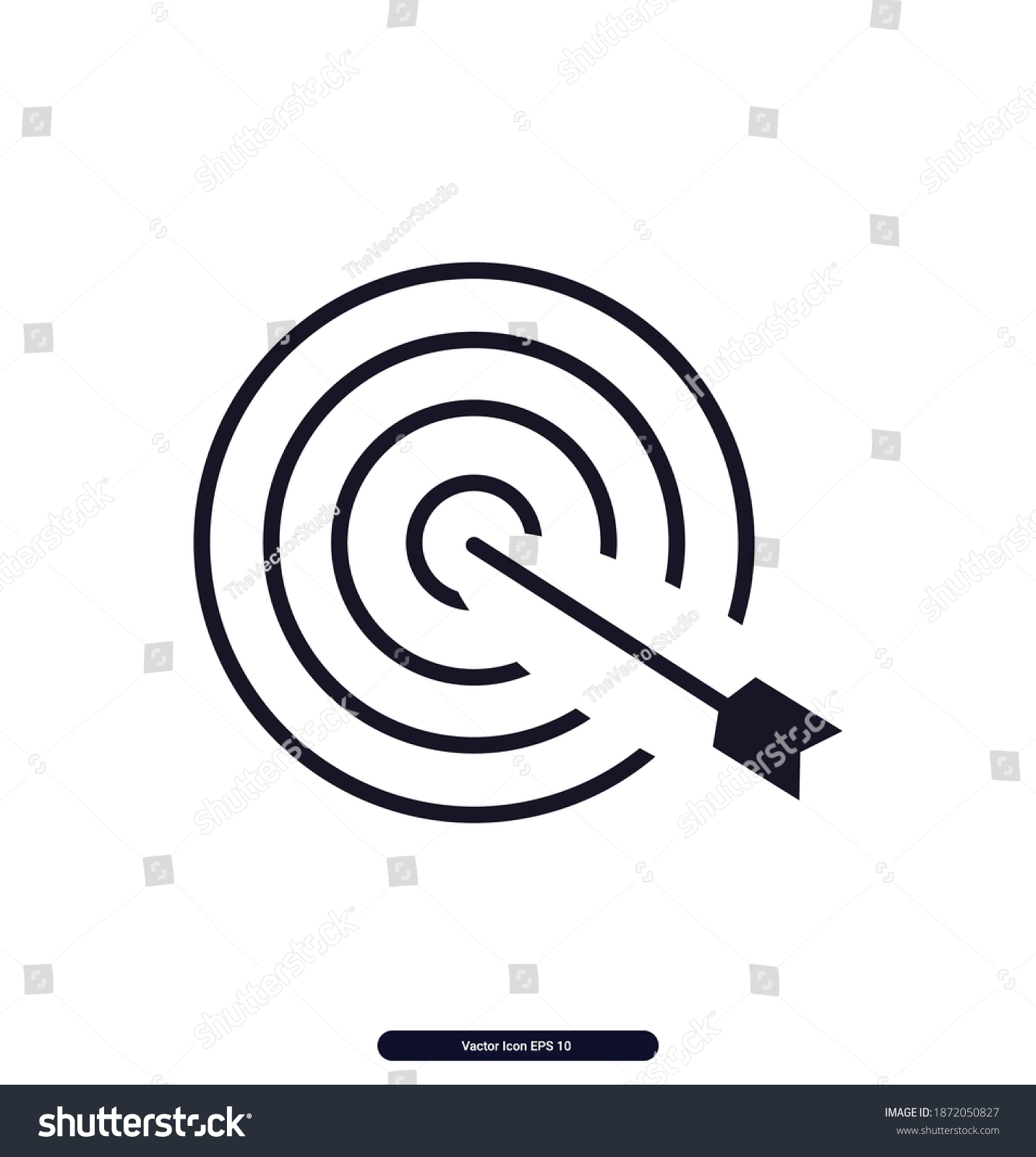 Goals Completion Vector Icon Goals Completion Stock Vector (Royalty ...