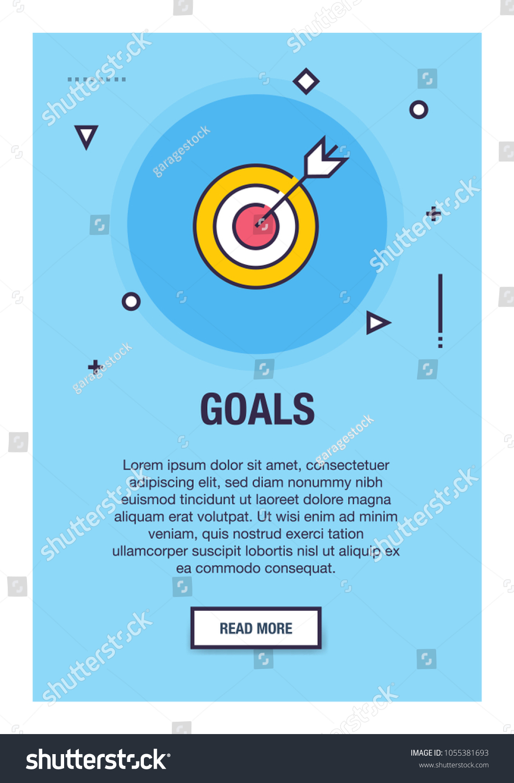 Goals Onboarding Icon Stock Vector (Royalty Free) 1055381693 | Shutterstock