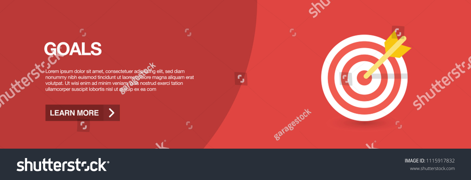 Goals Web Banner: vector de stock (libre de regalías) 1115917832 ...