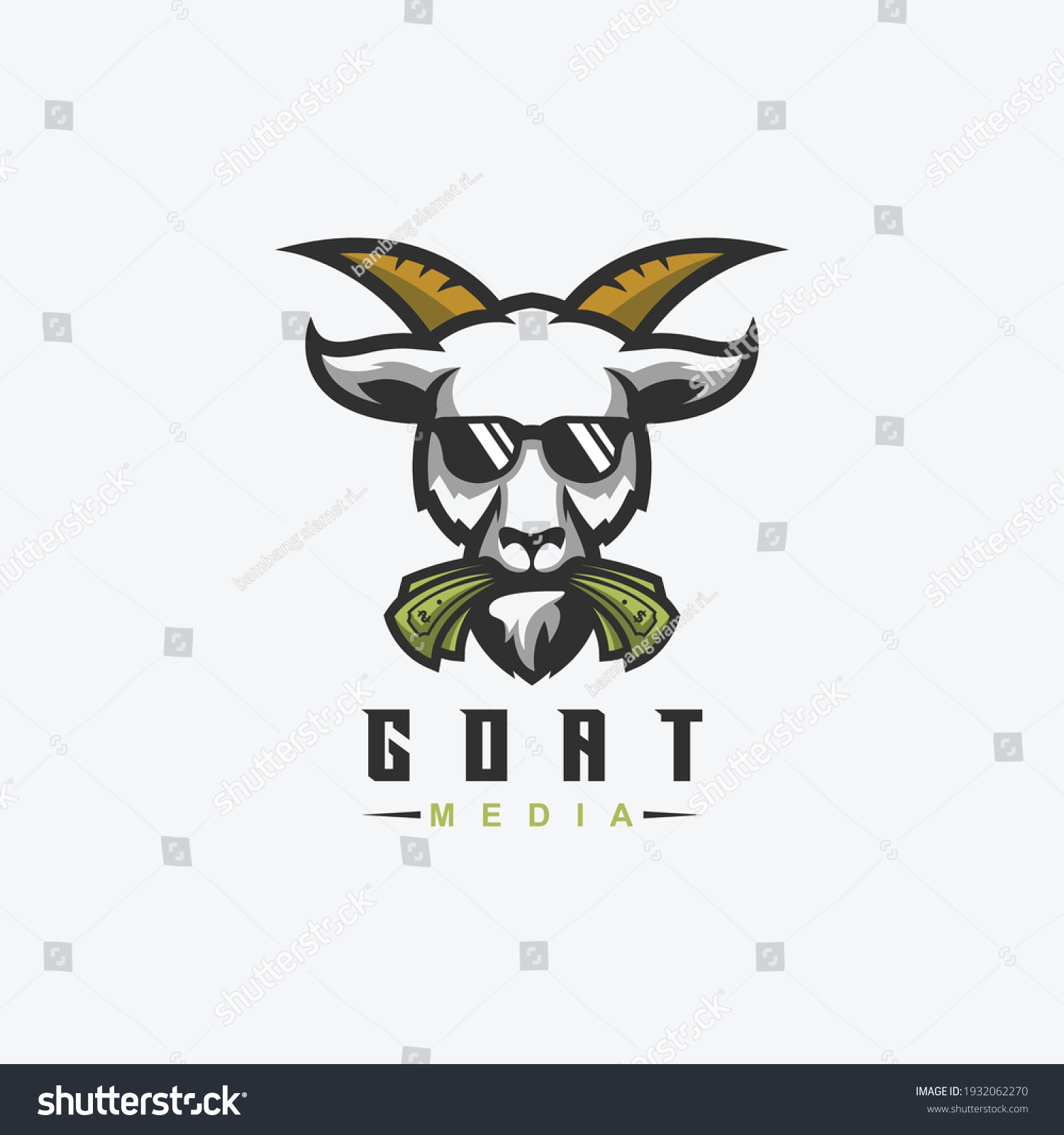 Goat Logo Design Vector Template Stock Vector (Royalty Free) 1932062270 ...