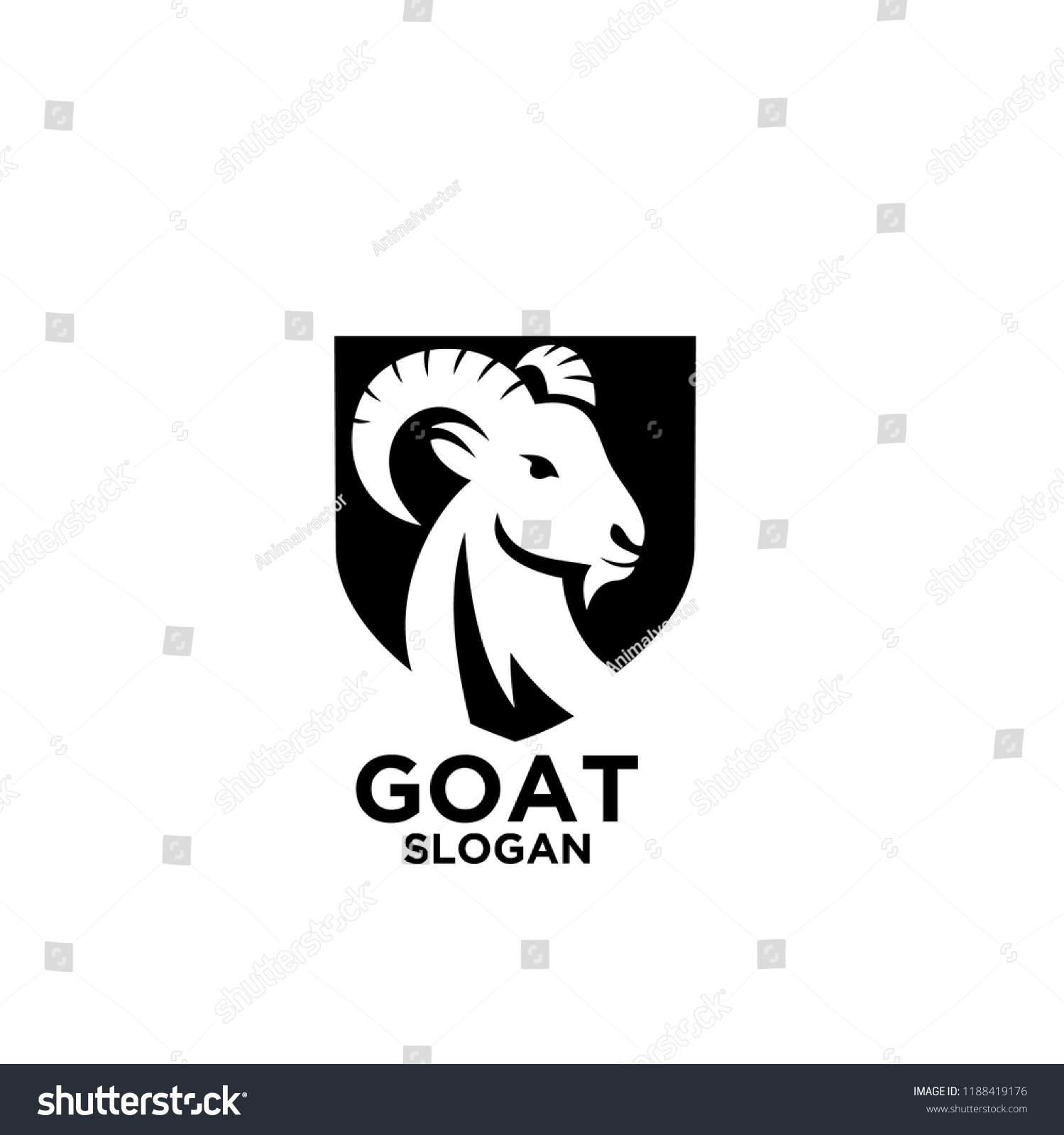 Goat Logo Icon Design Vector: vector de stock (libre de regalías ...