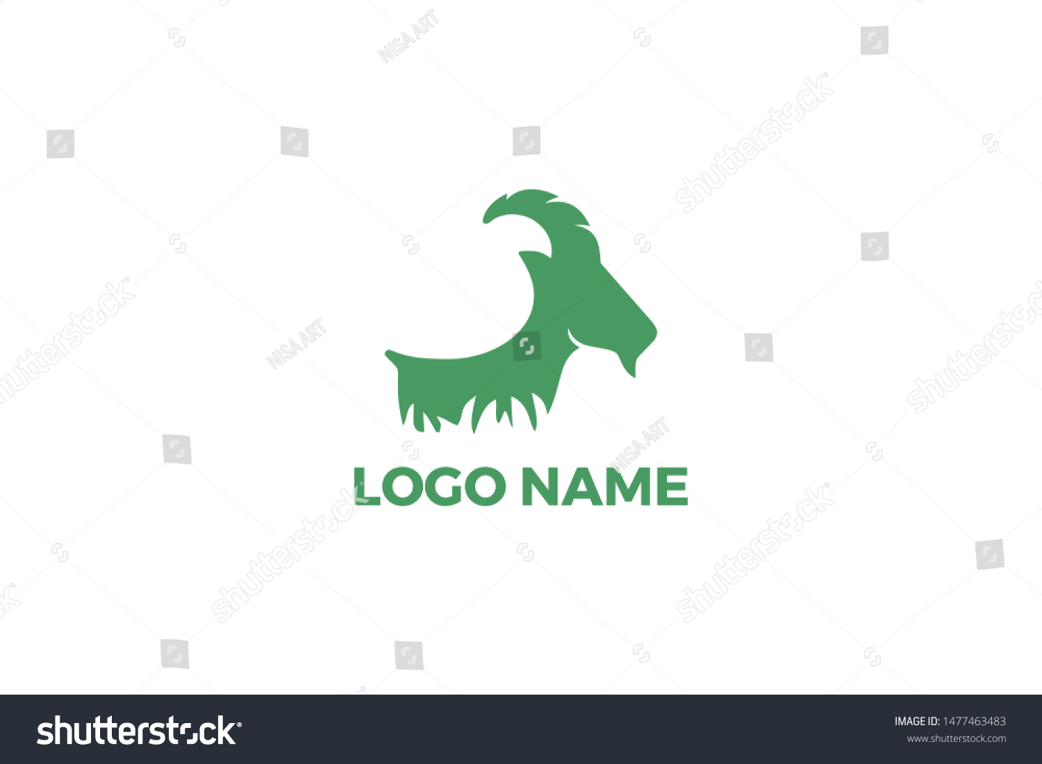 Goat Simple Logo Premium Template Design Stock Vector (Royalty Free ...