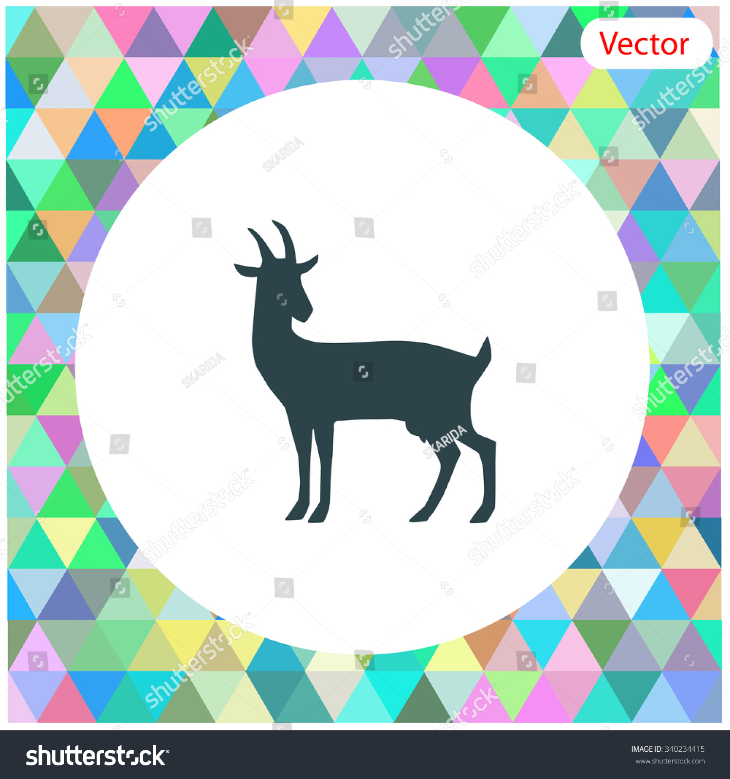 Goat Vector Illustration Stock Vector (Royalty Free) 340234415 ...