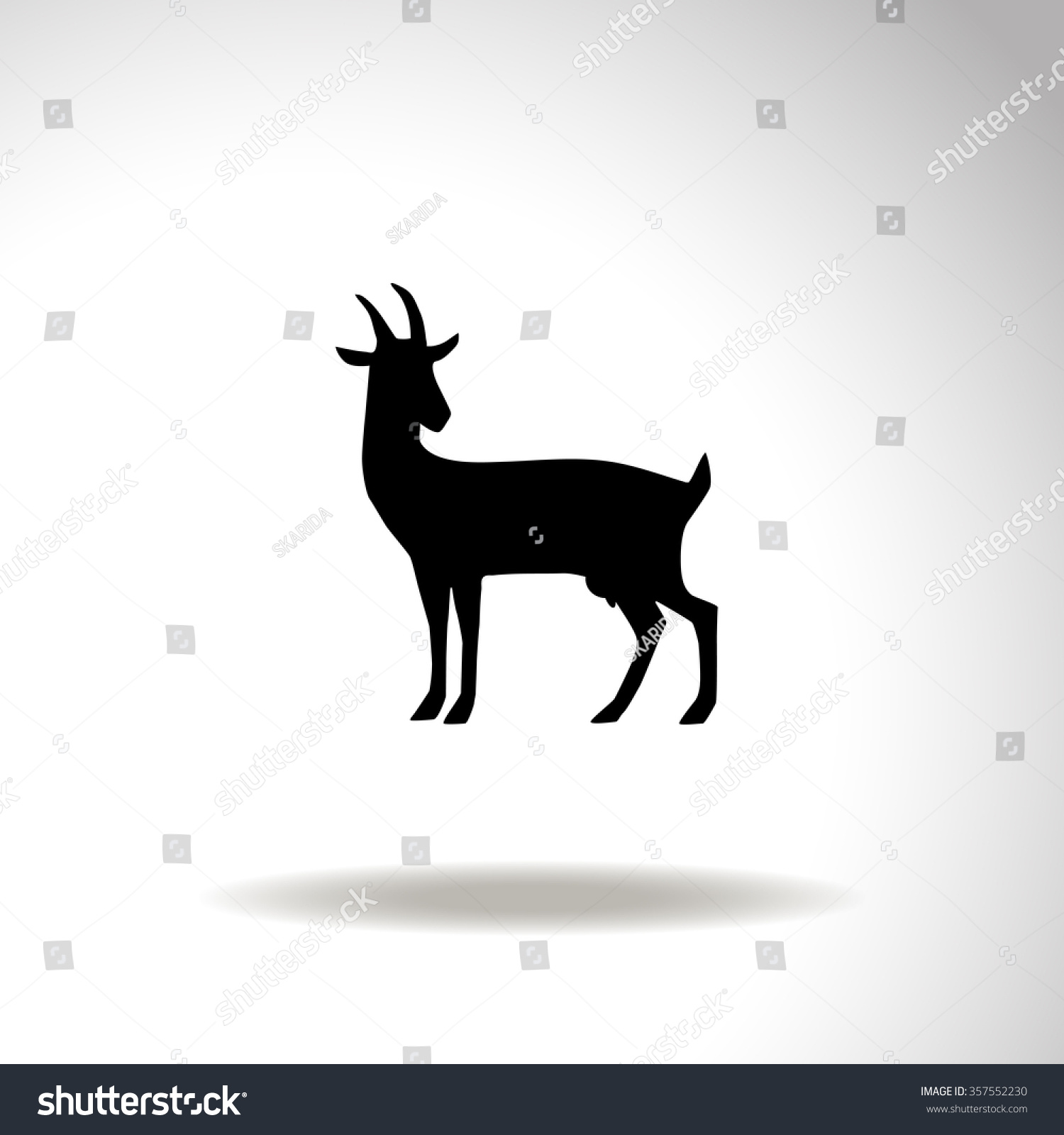 Goat Vector Illustration: เวกเตอร์สต็อก (ปลอดค่าลิขสิทธิ์) 357552230 ...