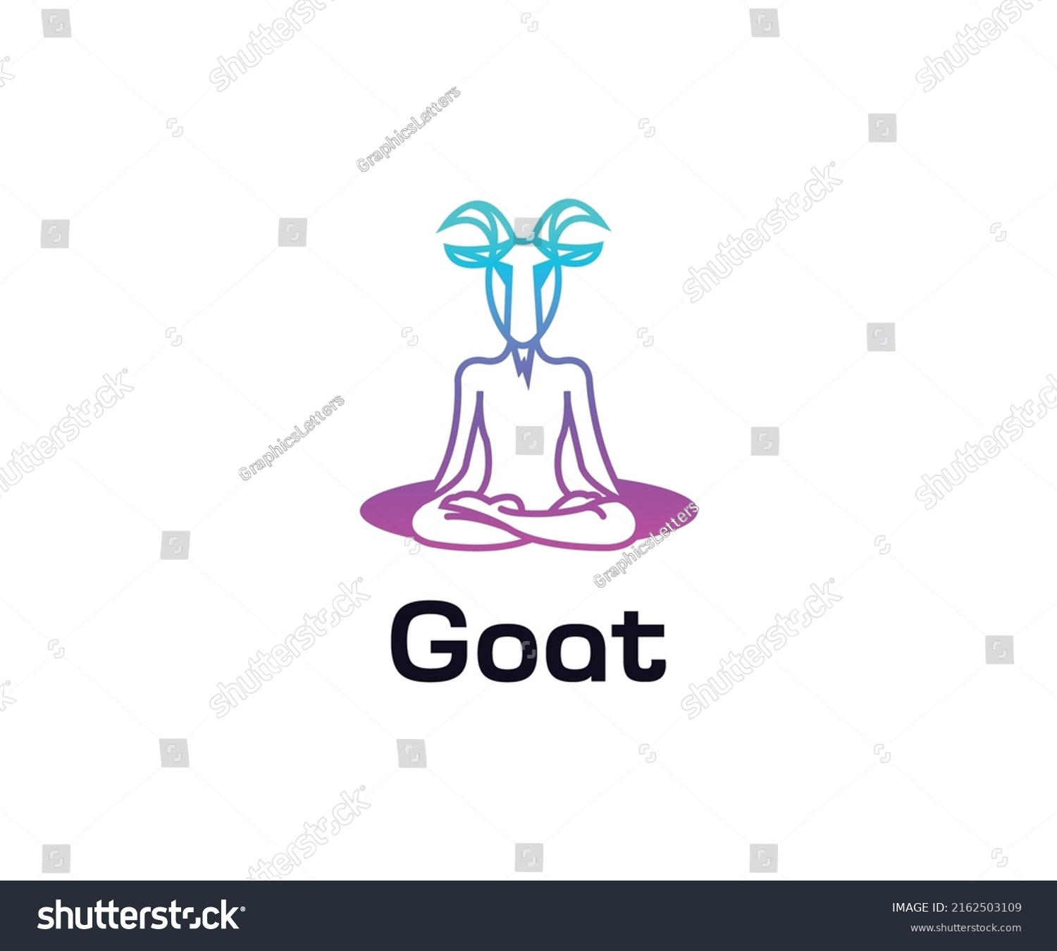 Goat Yoga Logo Design Vector Template Stock Vector (Royalty Free ...
