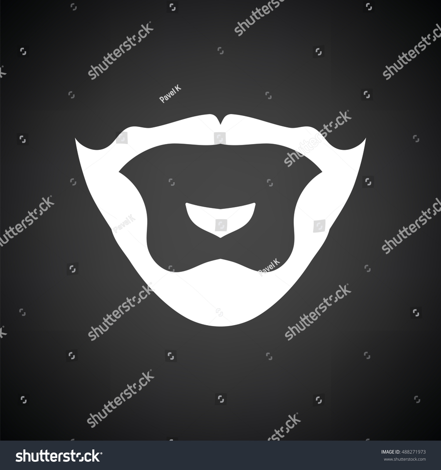 Goatee Icon Black Background White Vector: เวกเตอร์สต็อก (ปลอดค่า ...