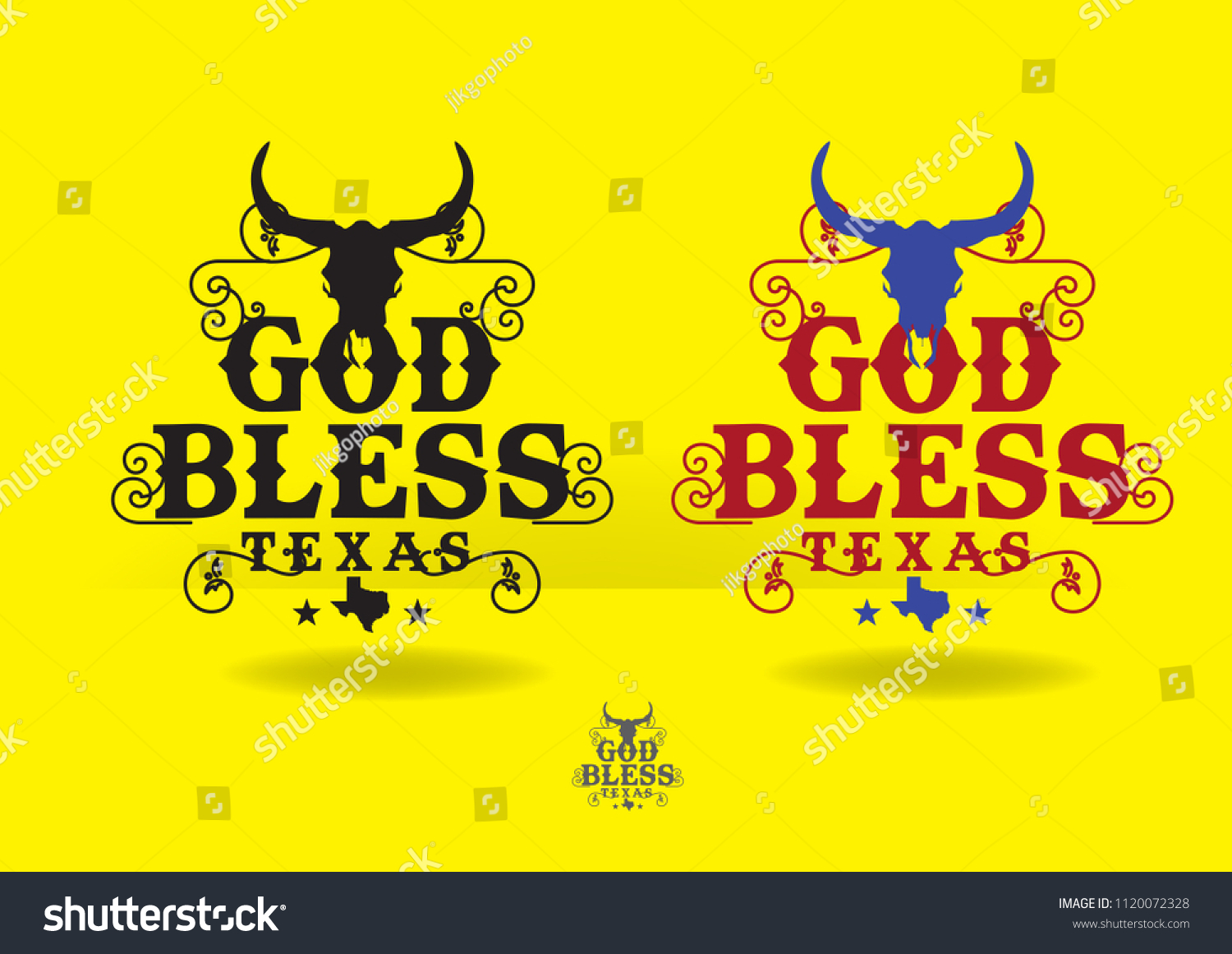 God Bless Texas Vector Eps 10 Stock Vector (Royalty Free) 1120072328