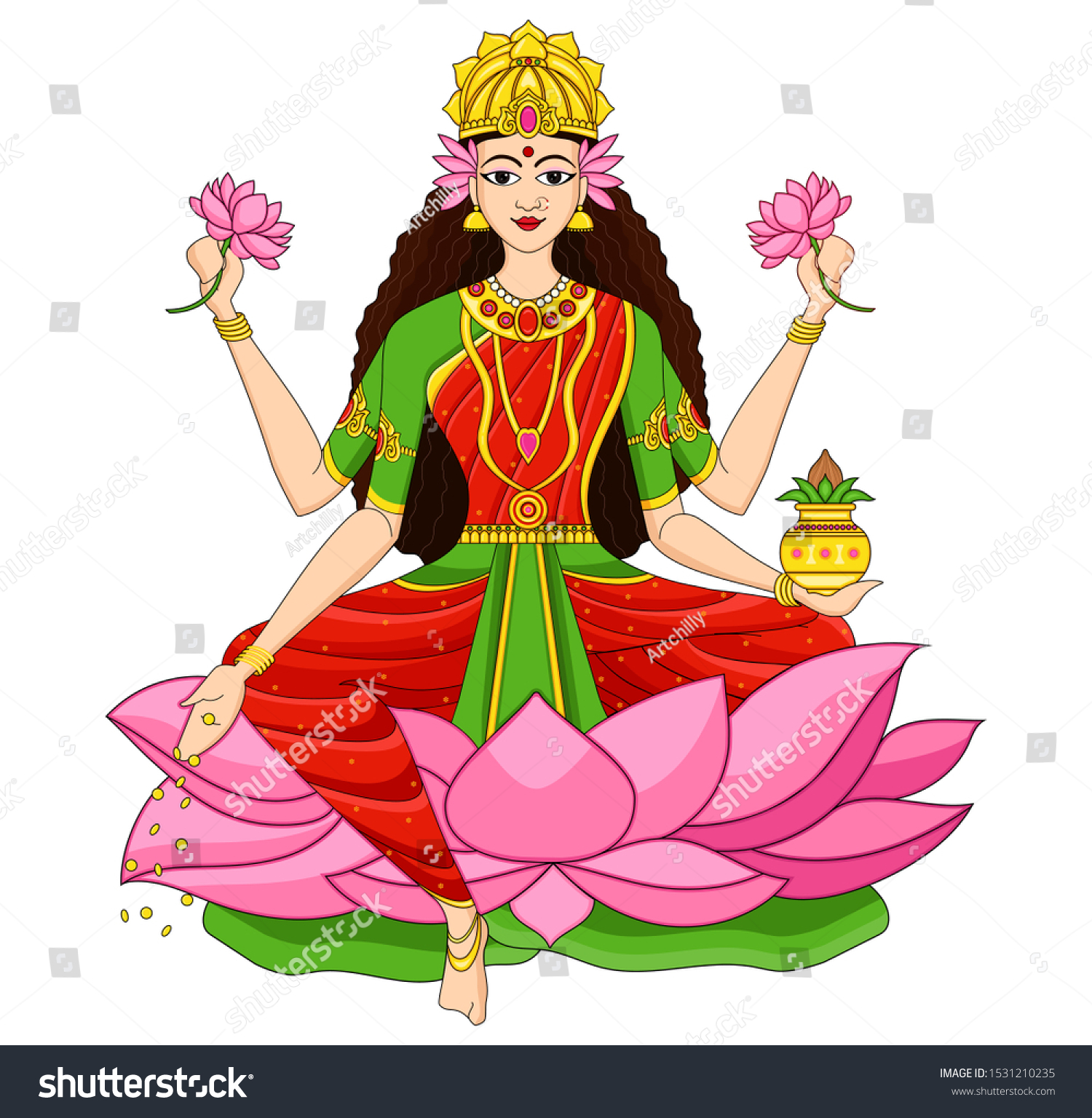 Goddess Laxmi Pooja Happy Diwali Celebration Stock Vector (Royalty Free ... Goddess Laxmi Pooja Happy Diwali Celebration Stock Vector (Royalty Free ...
