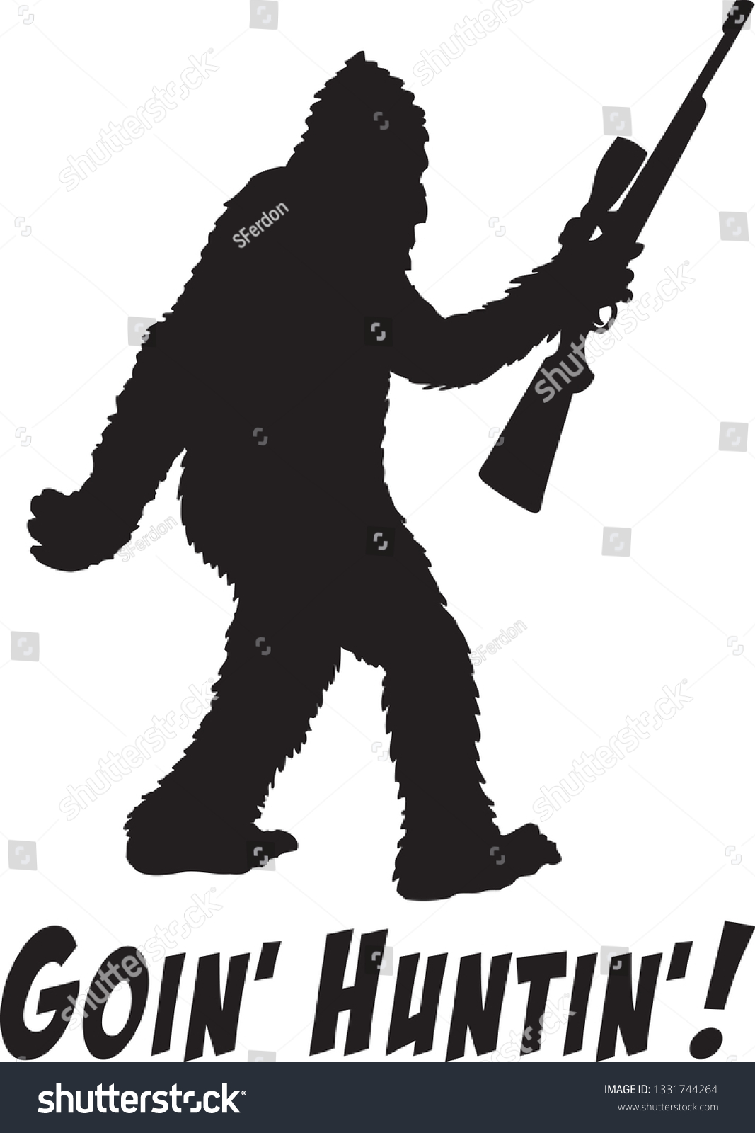2 Sasquatch with a rifle Stock Vectors, Images & Vector Art | Shutterstock