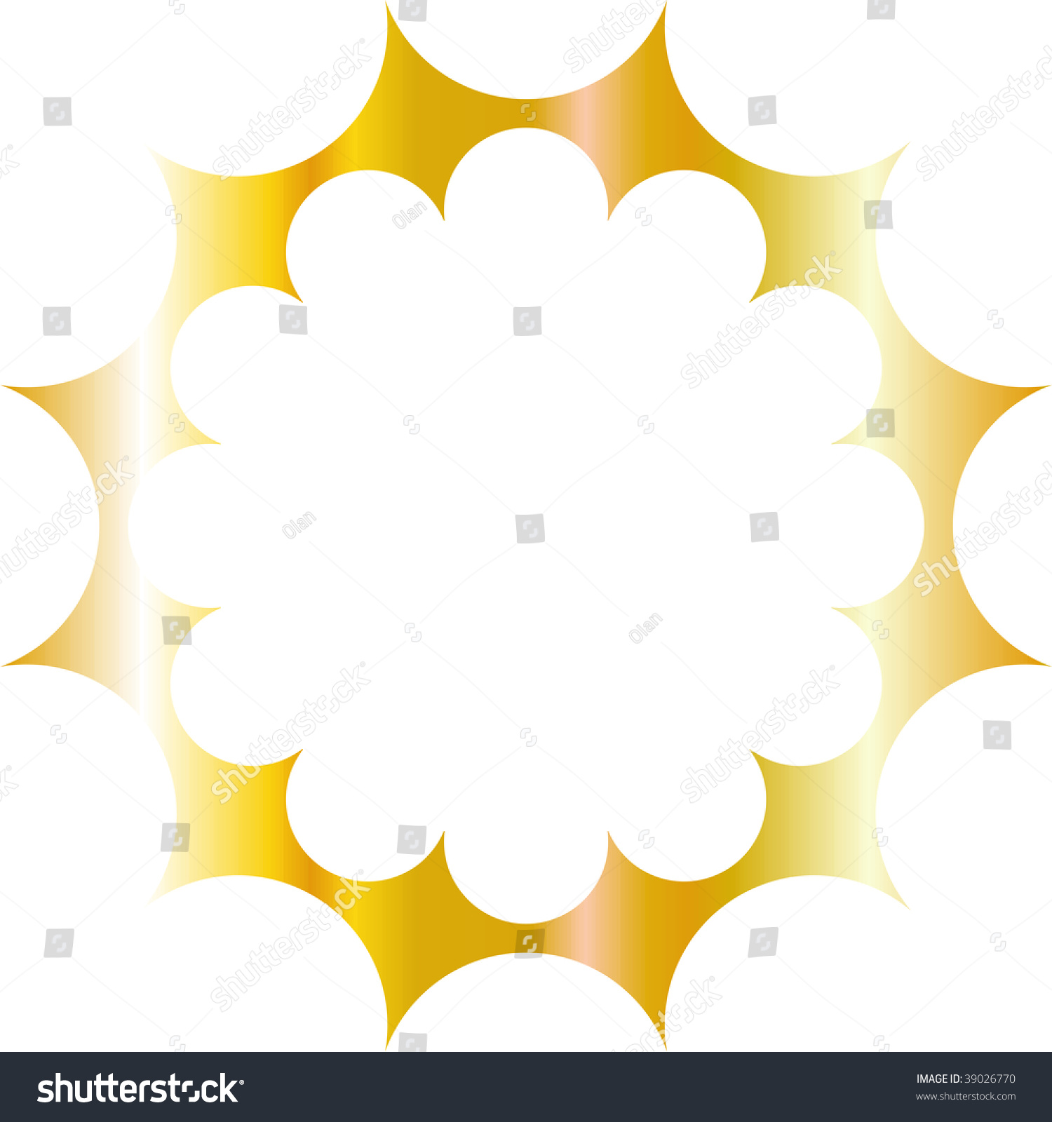 Gold Abstract Pointed Circle Stock Vector (Royalty Free) 39026770 ...