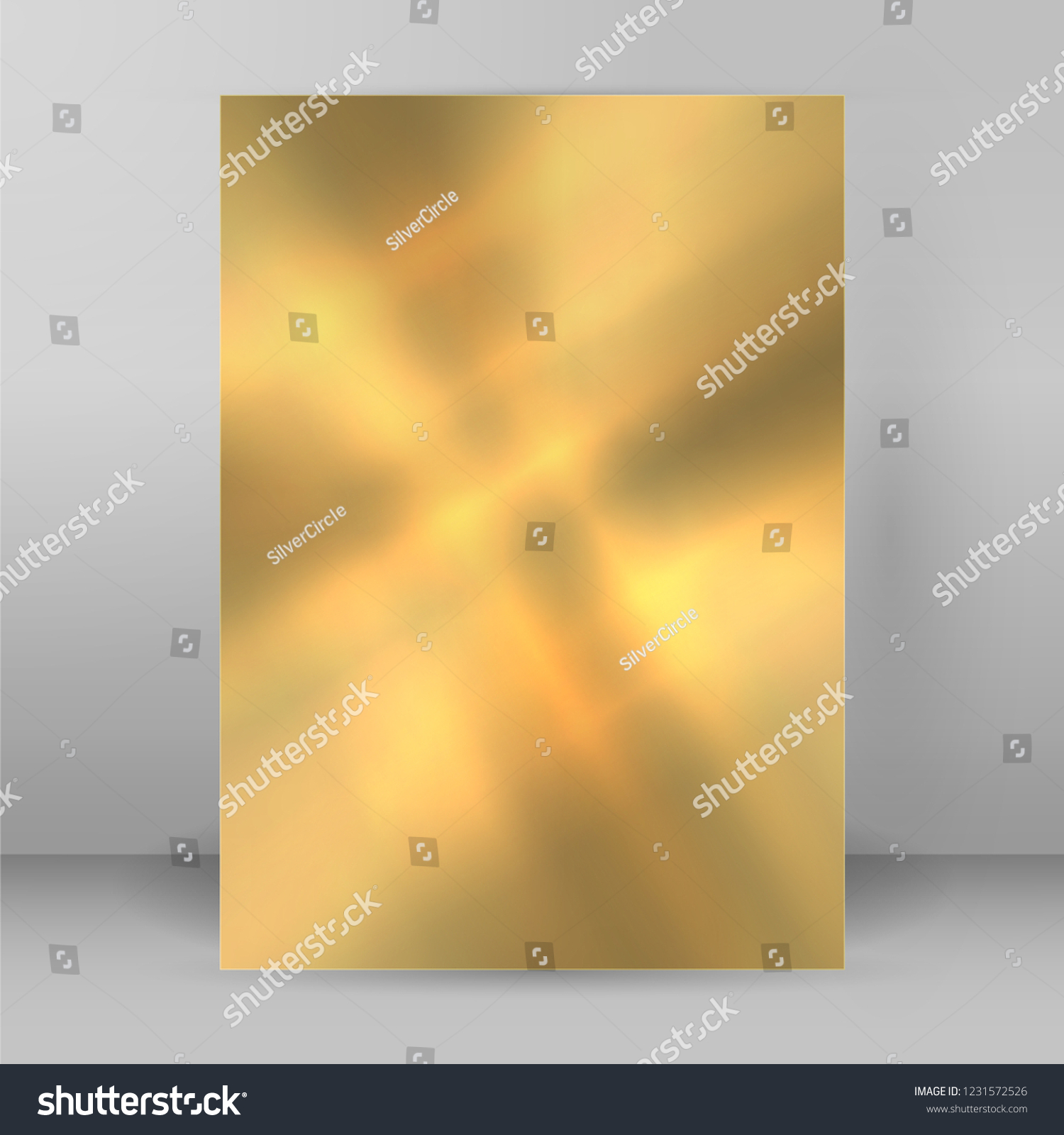Gold Background Advertising Brochure Design Elements: เวกเตอร์สต็อก ...
