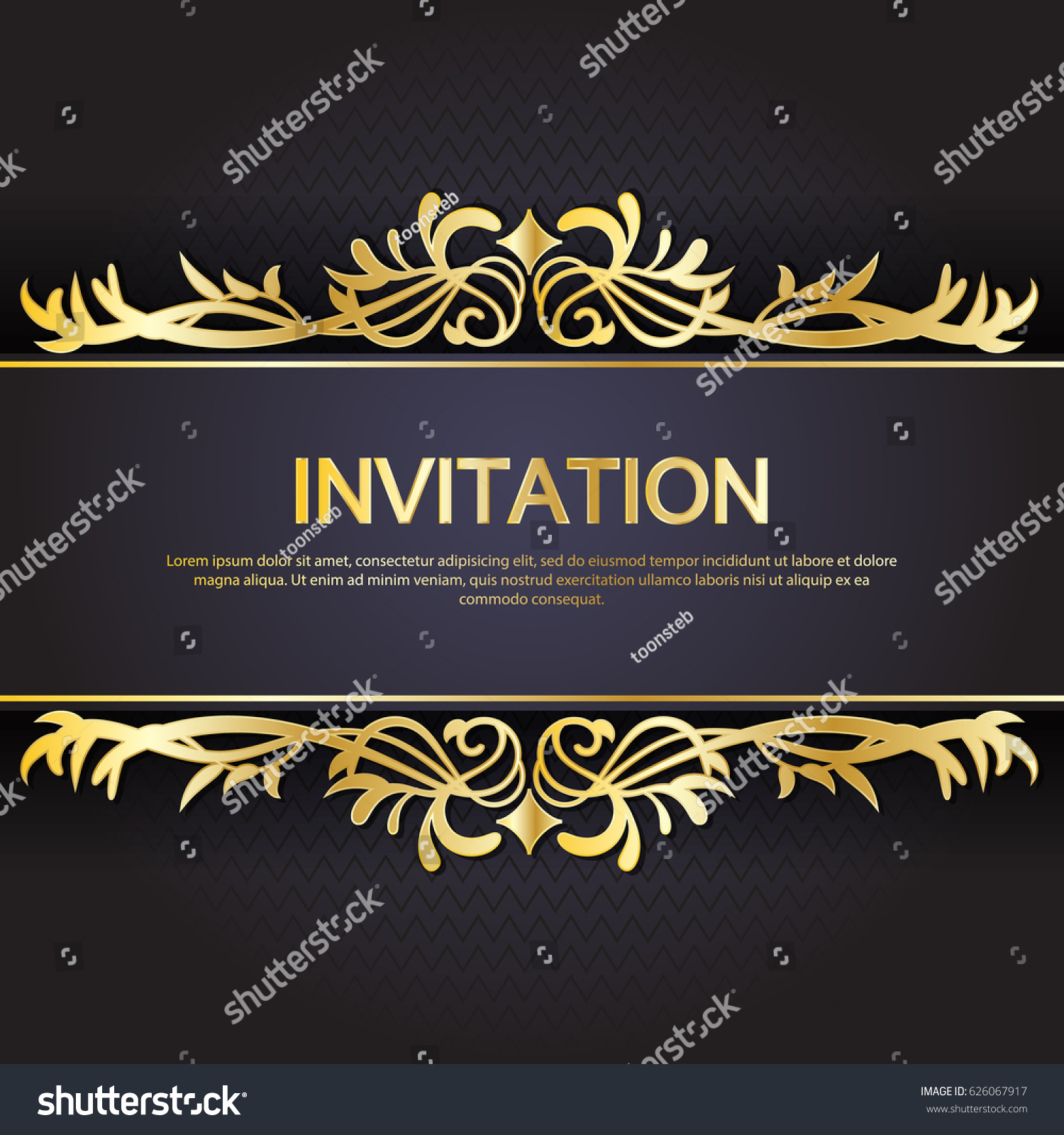 Gold Background Flyer Style Design Templatevector Stock Vector (Royalty ...