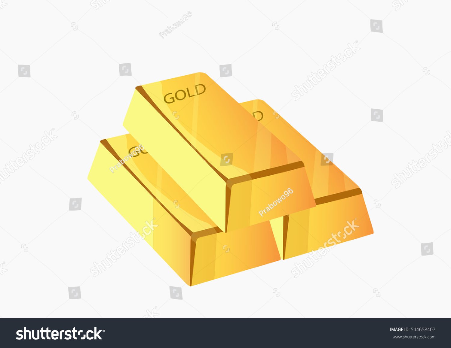 Gold Bar Vector Illustration Stock Vector (Royalty Free) 544658407