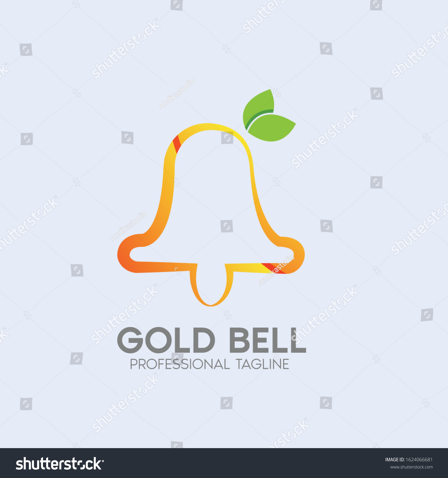 Gold Bell Vector Logo Design Template Stock Vector (Royalty Free ...