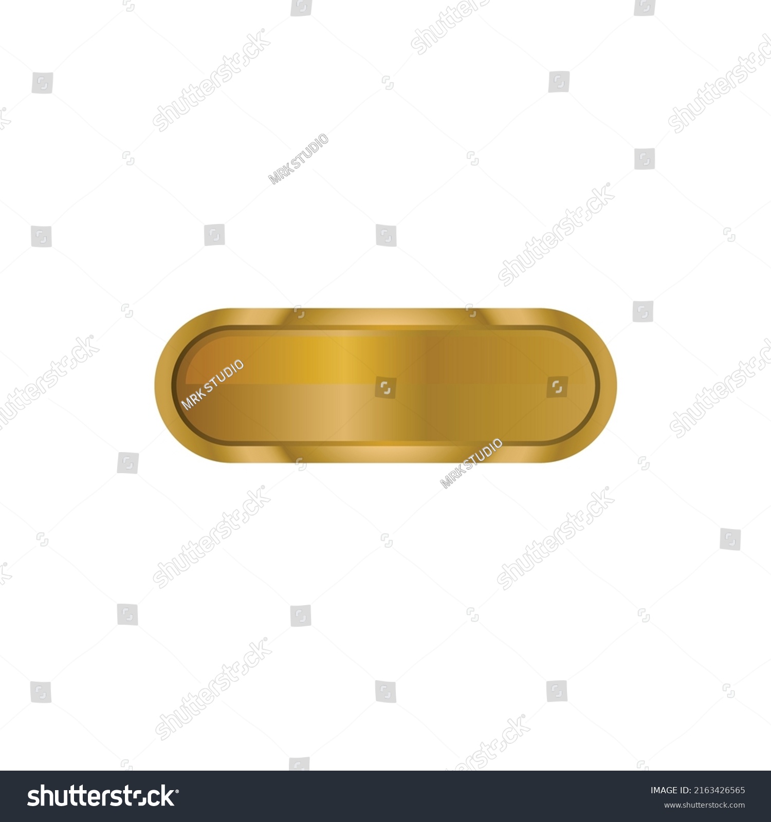 Gold Blank Button Icon Design Vector Stock Vector (Royalty Free ...