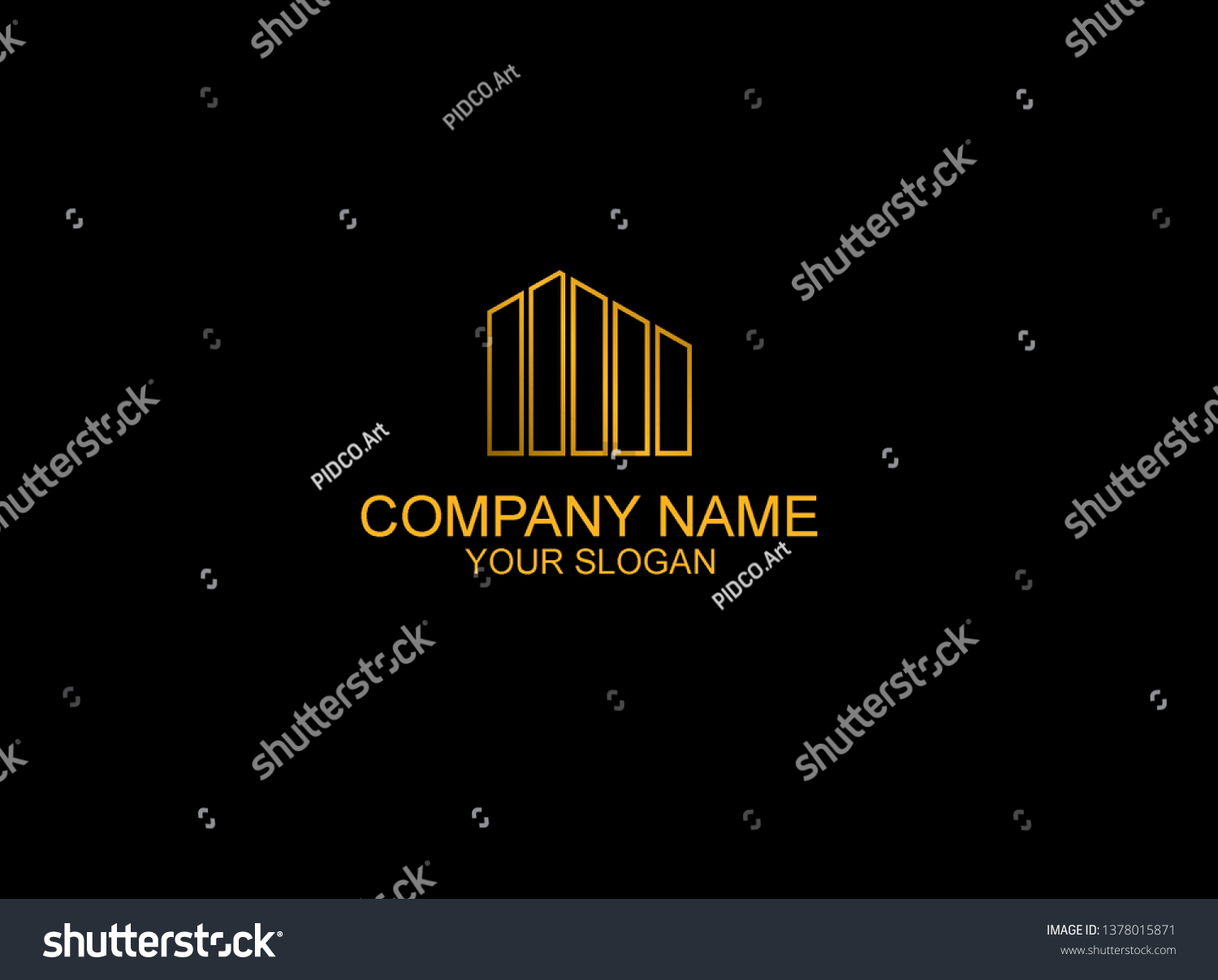 Gold Building Logo Stock Vector (Royalty Free) 1378015871 | Shutterstock