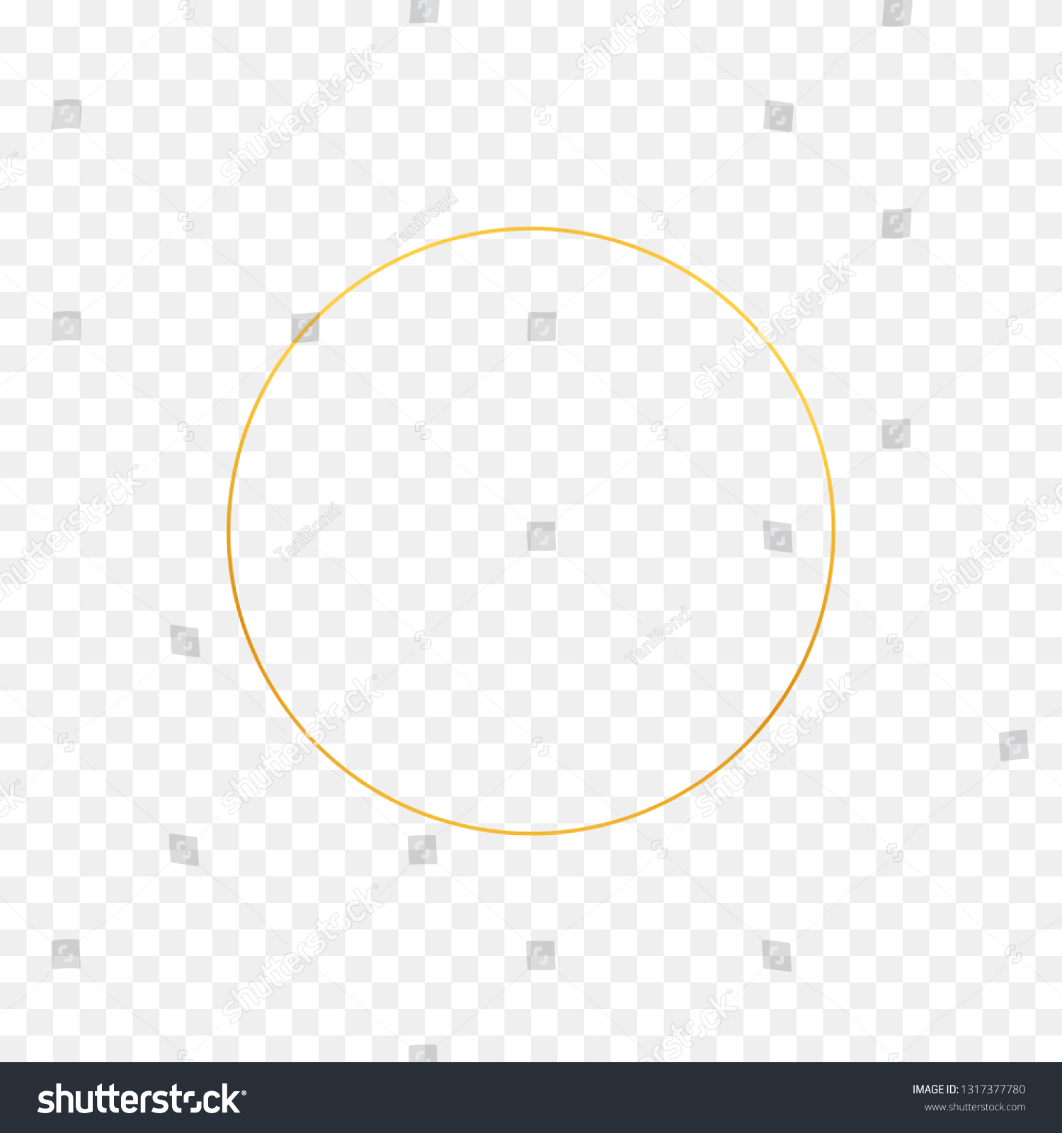Gold Circle Frame On Transparent Background Stock Vector (Royalty Free ...