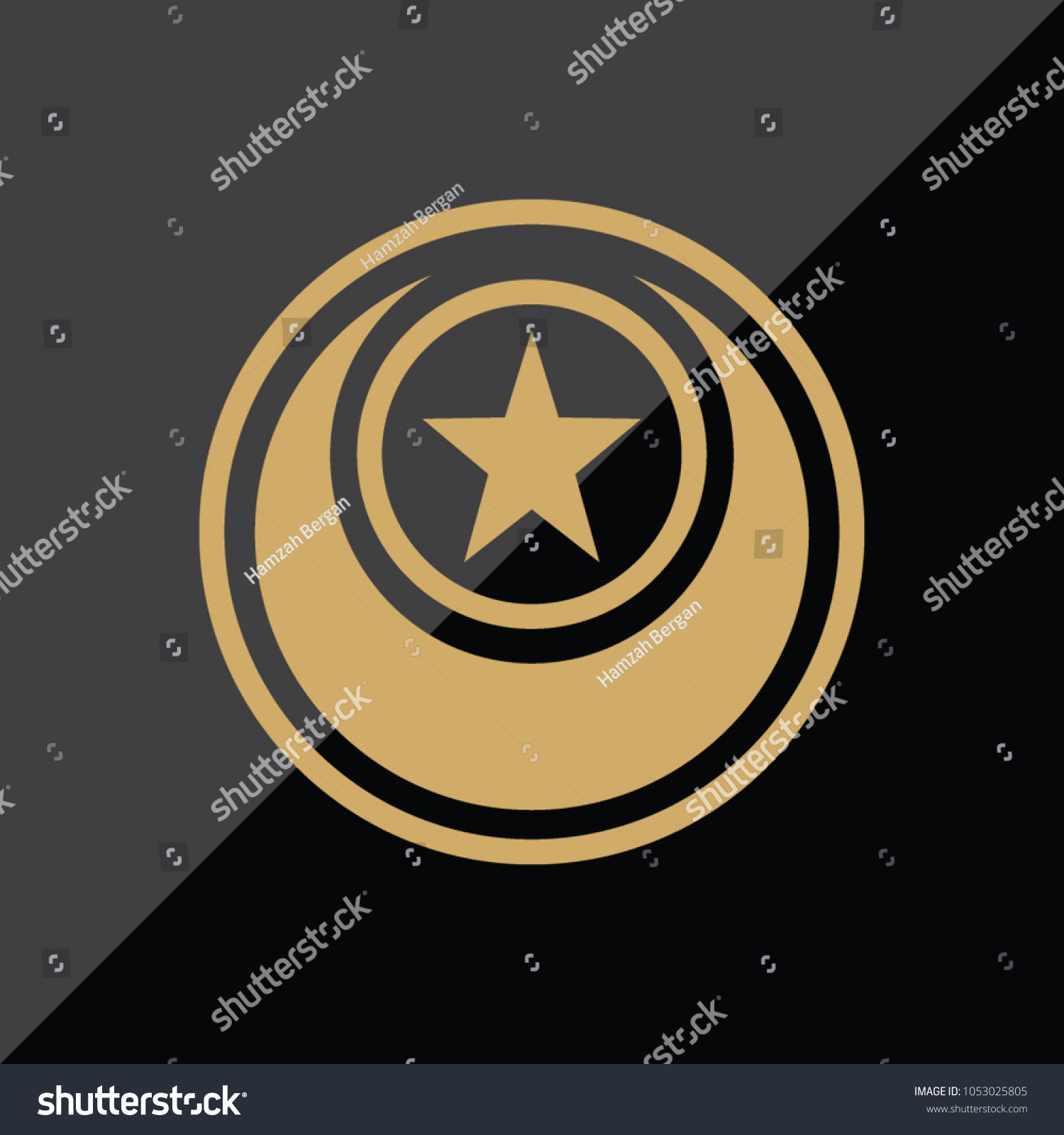 Gold Circle Logo Stock Vector (Royalty Free) 1053025805 | Shutterstock