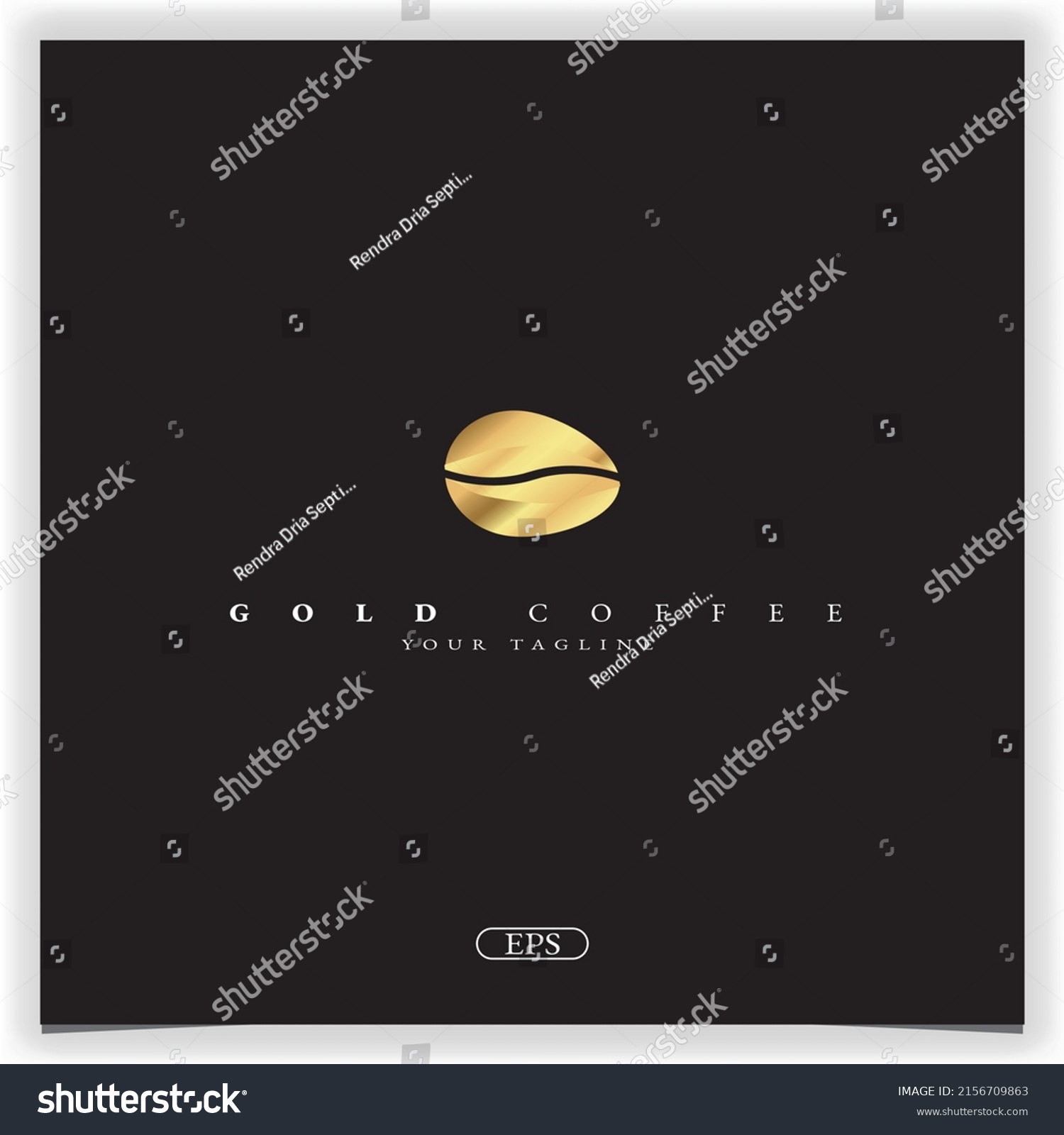 Gold Coffee Logo Premium Elegant Template Stock Vector (Royalty Free ...