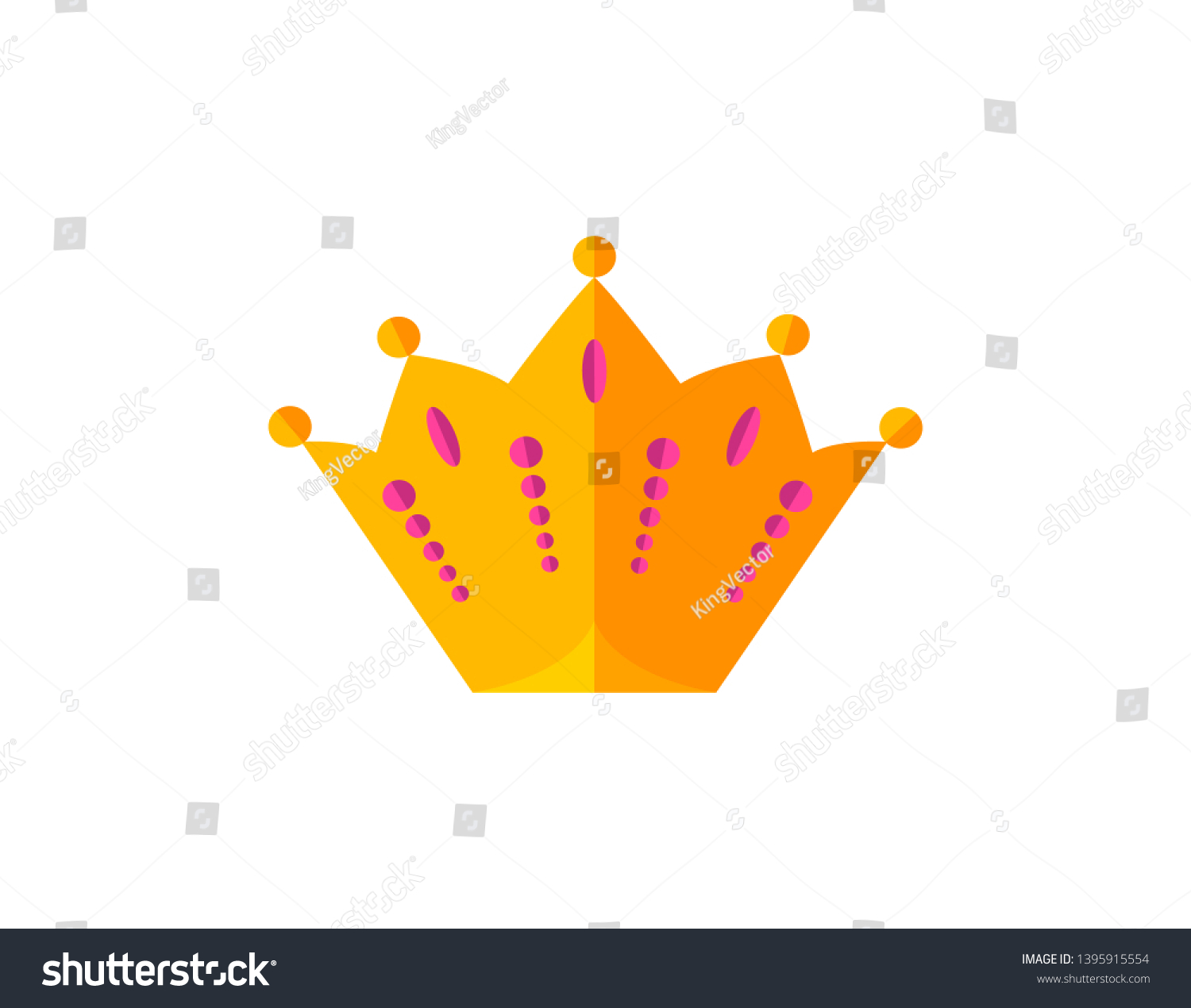 Gold Crown Vector Vector Illustration Stock Vector (Royalty Free ...