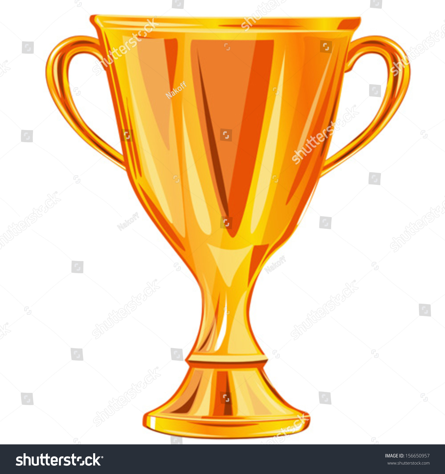 Gold Cup Vector Illustration Stock Vector (Royalty Free) 156650957