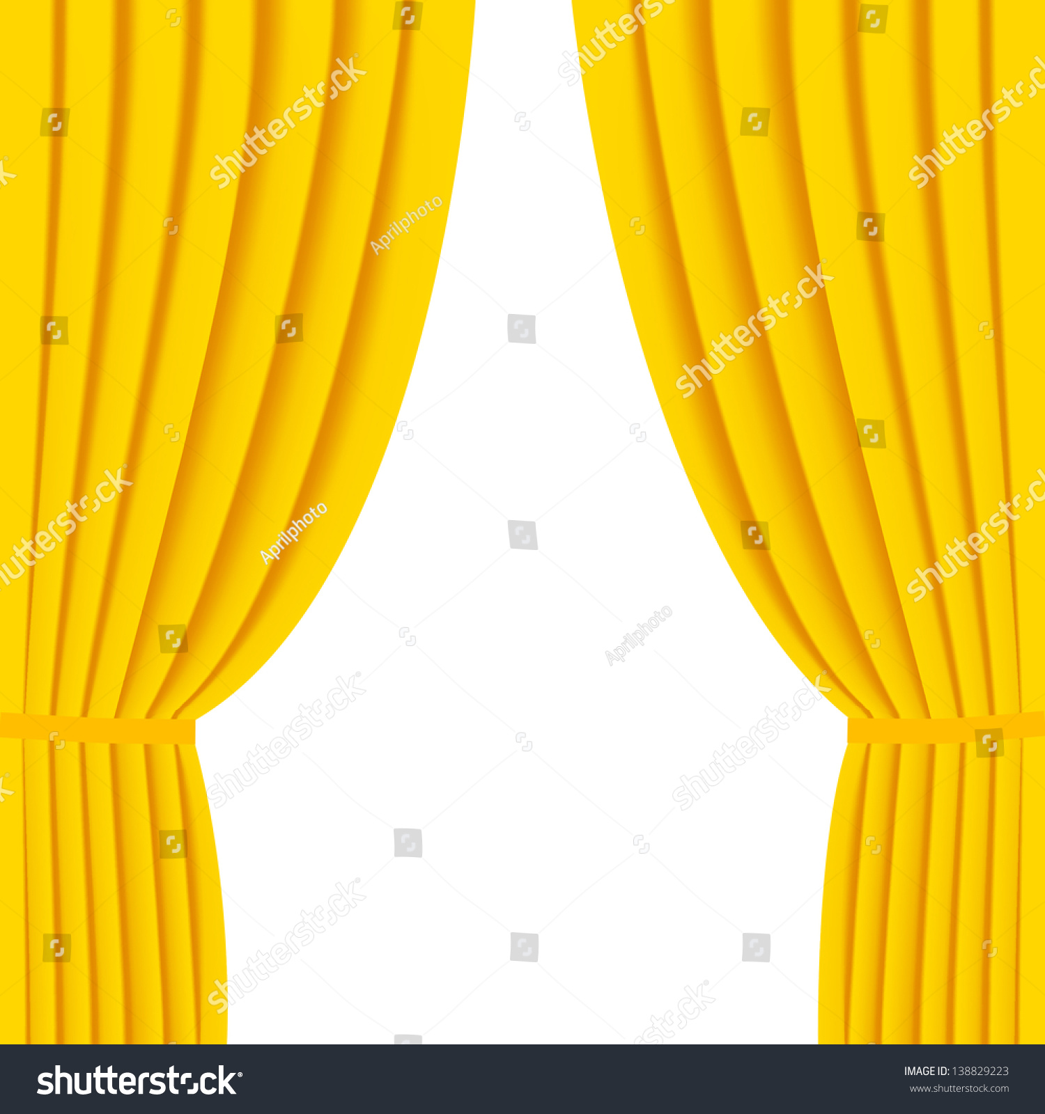Gold Curtain Background Stock Vector 138829223 - Shutterstock