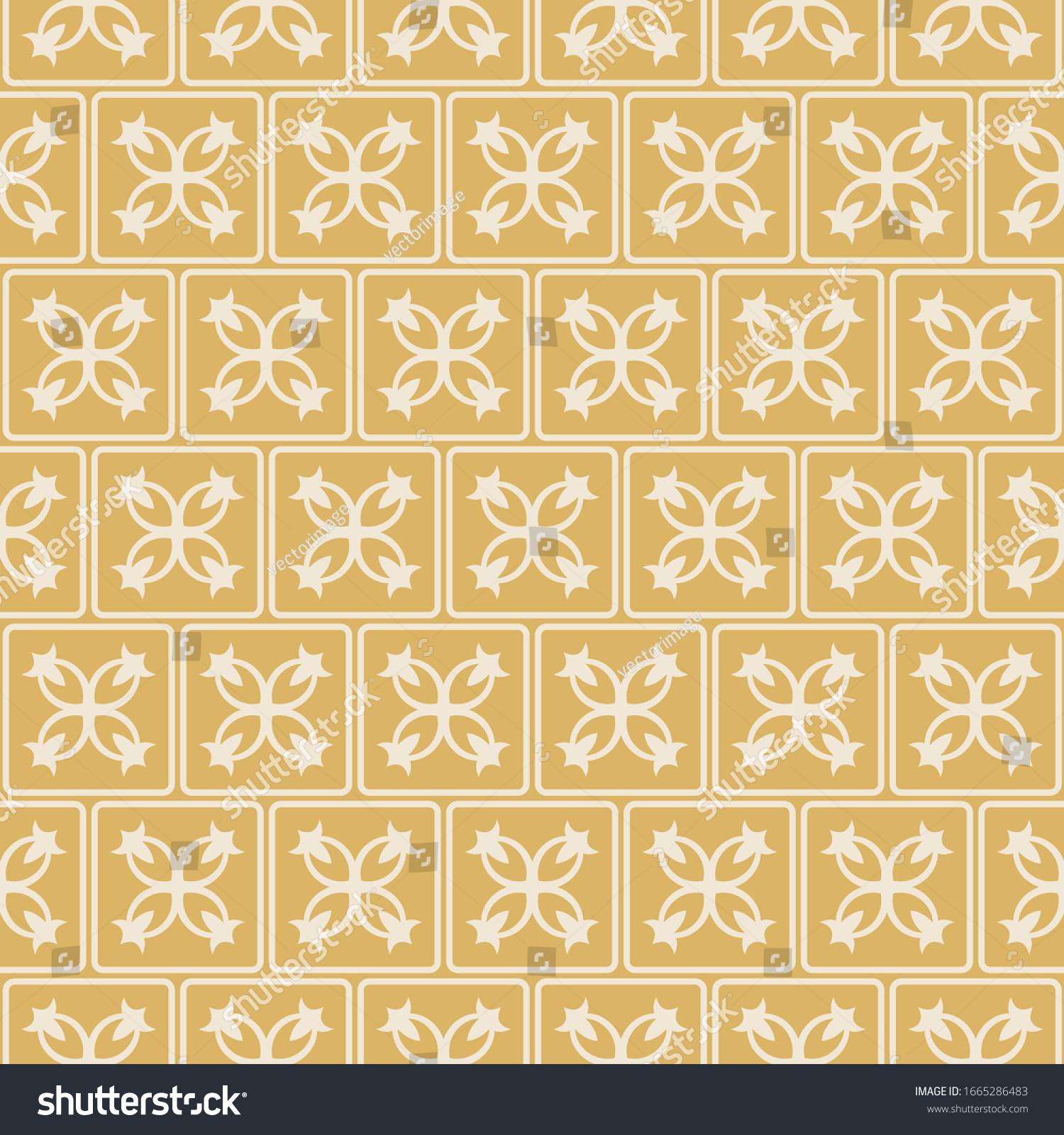 Gold Decorative Background Seamless Pattern Wallpaper Stock Vector ...