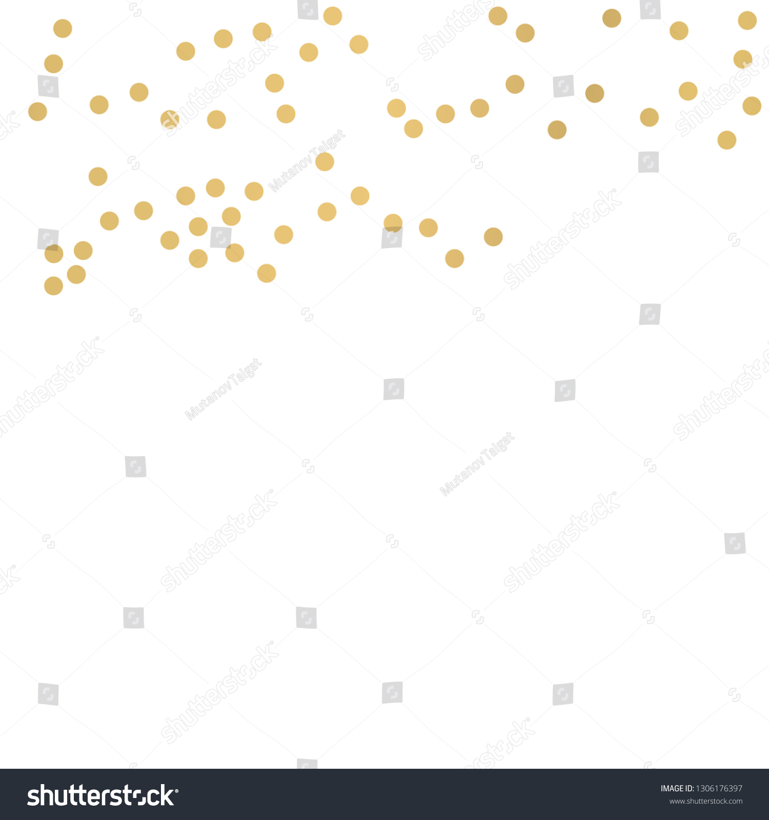 Gold Dot Confetti Vector Stock Vector (Royalty Free) 1306176397 ...