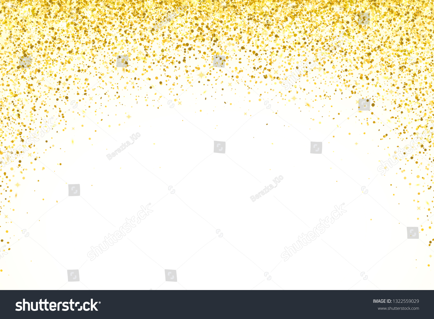 Gold Falling Particles Arch Shape On Stock Vector (Royalty Free) 1322559029
