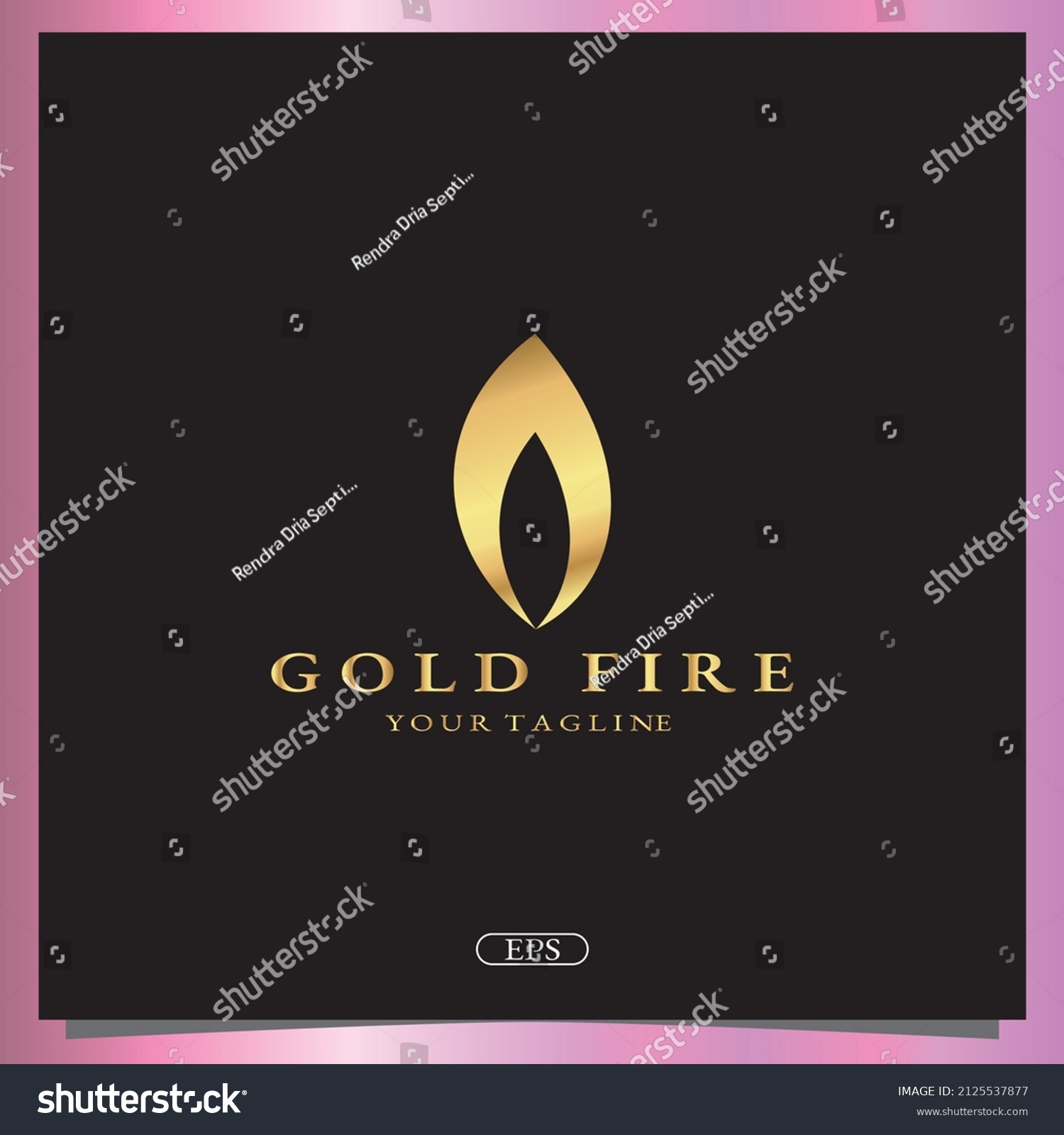 Gold Fire Logo Premium Elegant Template Stock Vector (Royalty Free ...