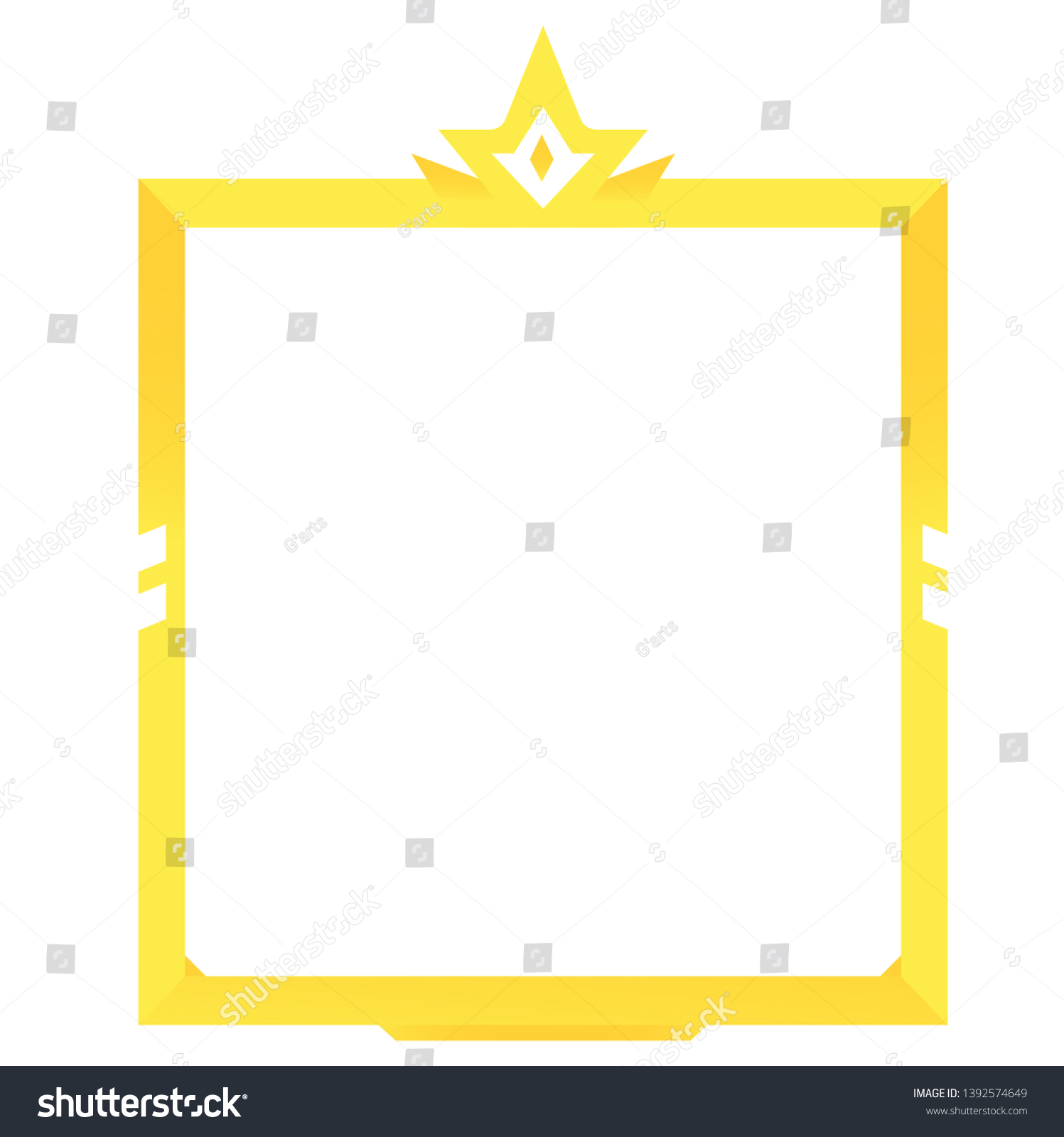 Gold Frame Flat Design Decoration Stock Vector (Royalty Free ...