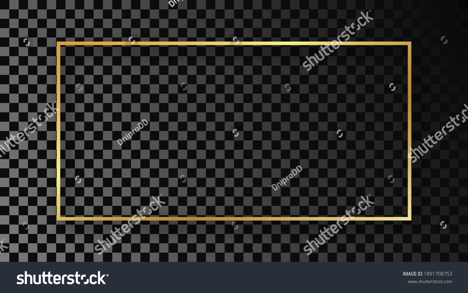 Gold Glowing Rectangular Shape Frame Shadow Stock Vector (Royalty Free) 1891708753 | Shutterstock