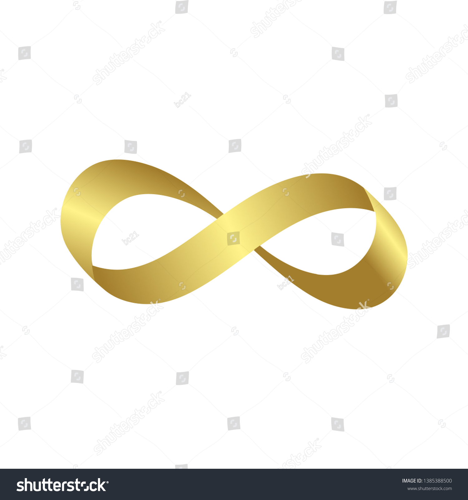 Gold Infinity Symbol Vector Illustration Stock Vector (Royalty Free ...