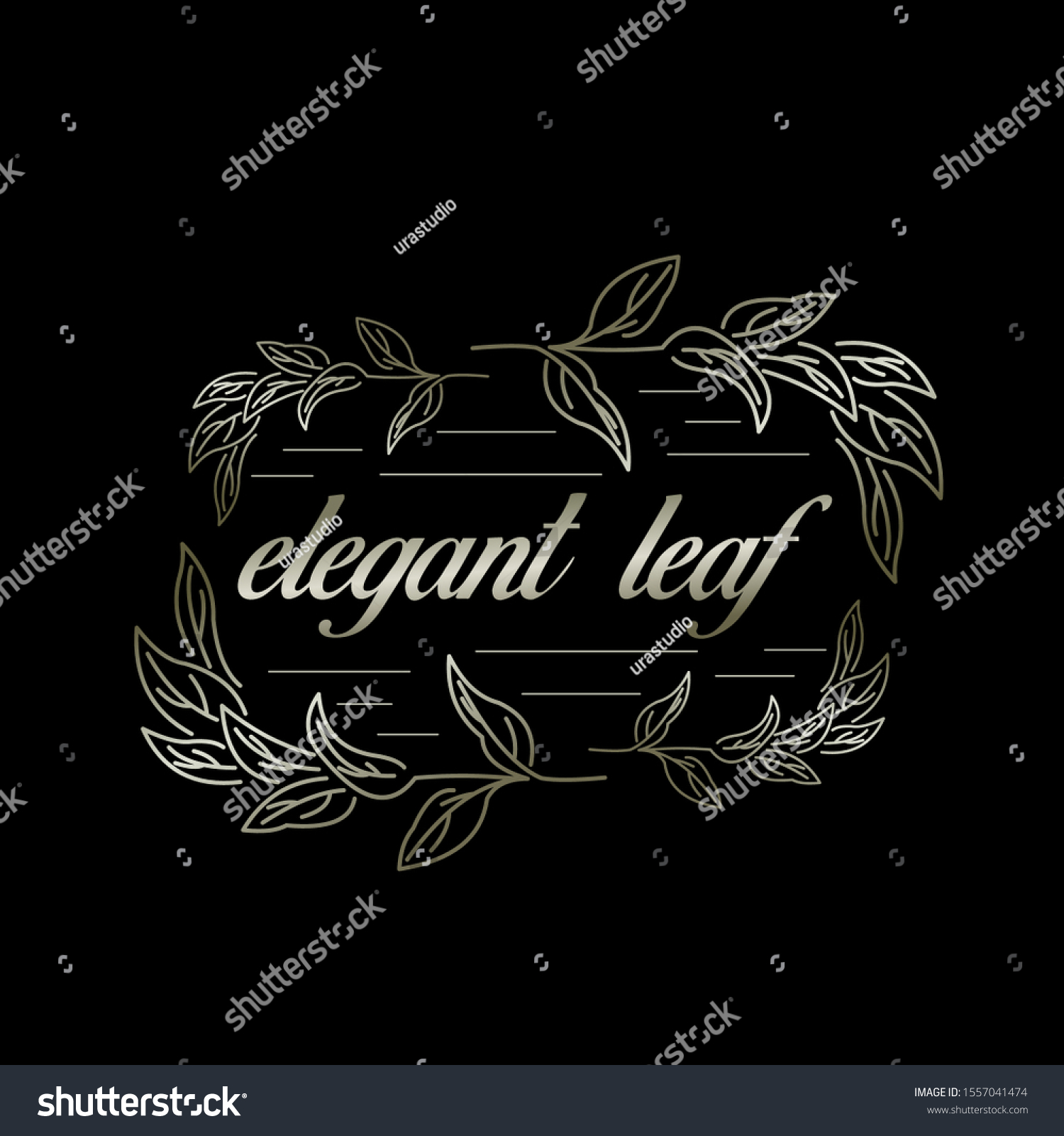 Gold Leaf Decorative Frame Vector Stock Vector (Royalty Free ...