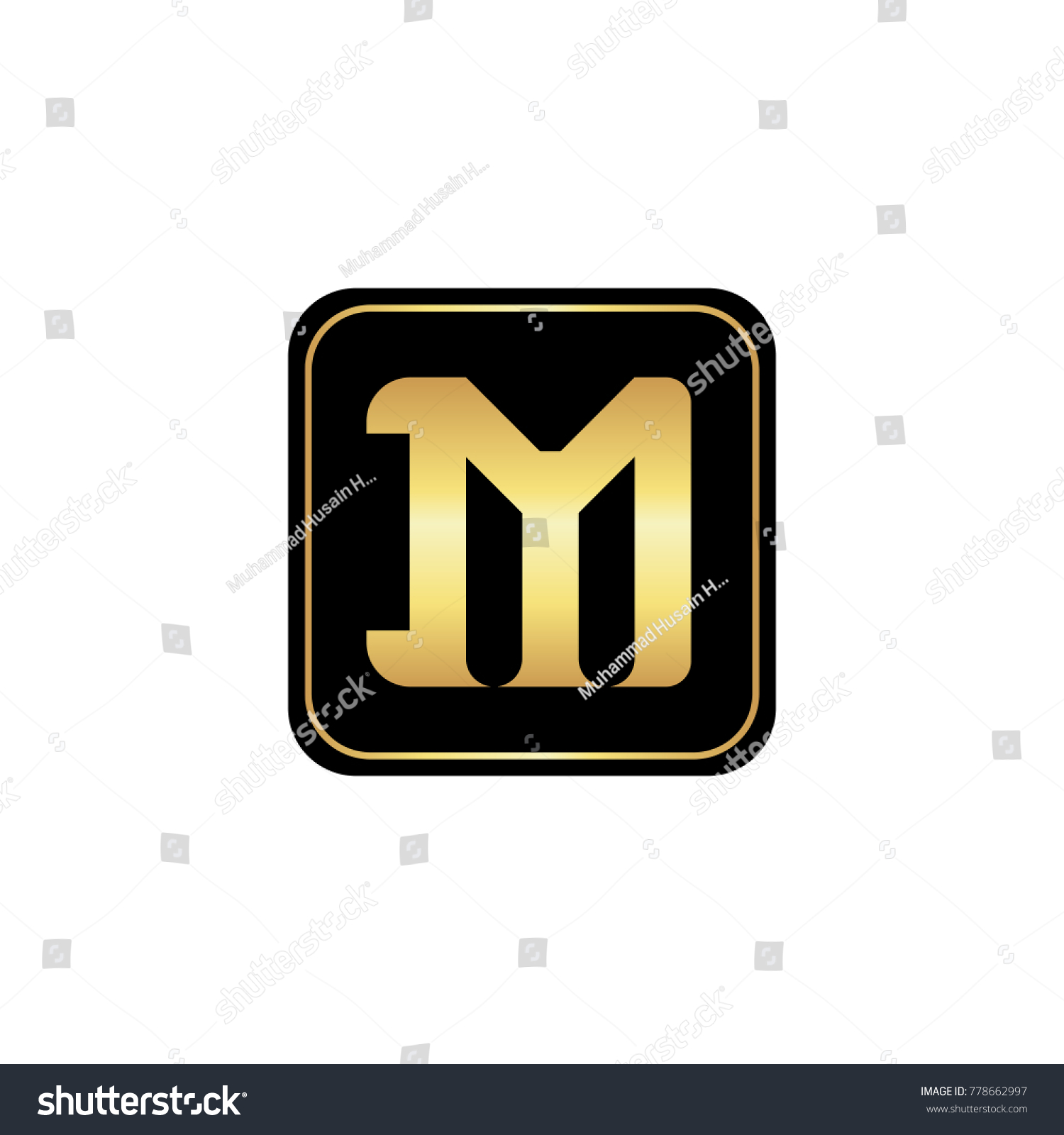 Gold Letter M Logo Stock Vector (Royalty Free) 778662997 | Shutterstock