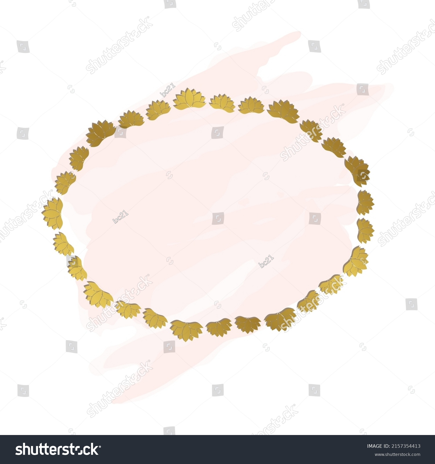 Gold Lotus Label Frame Vector Stock Vector (Royalty Free) 2157354413 ...