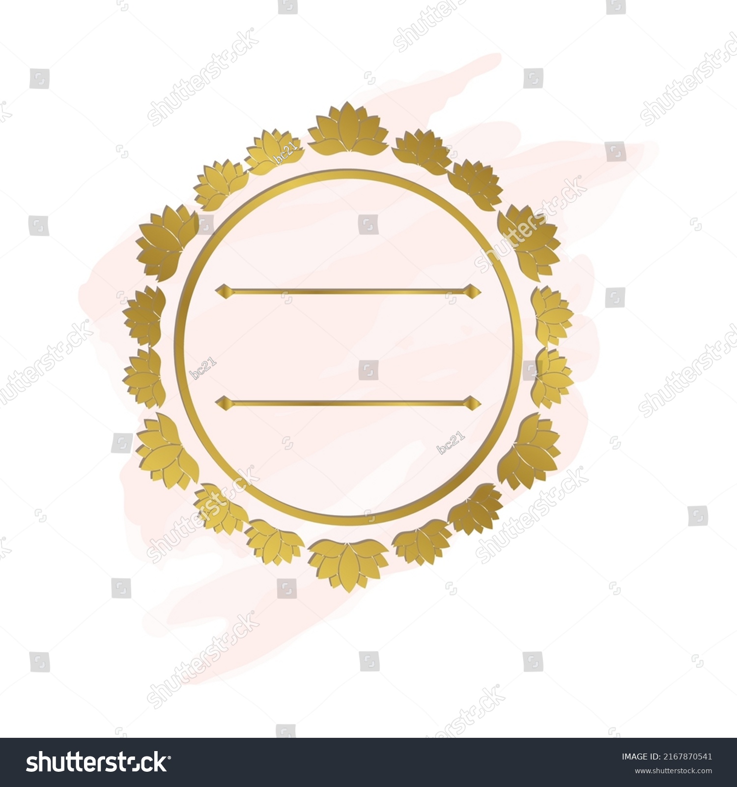 Gold Lotus Label Frame Vector Stock Vector (Royalty Free) 2167870541 ...