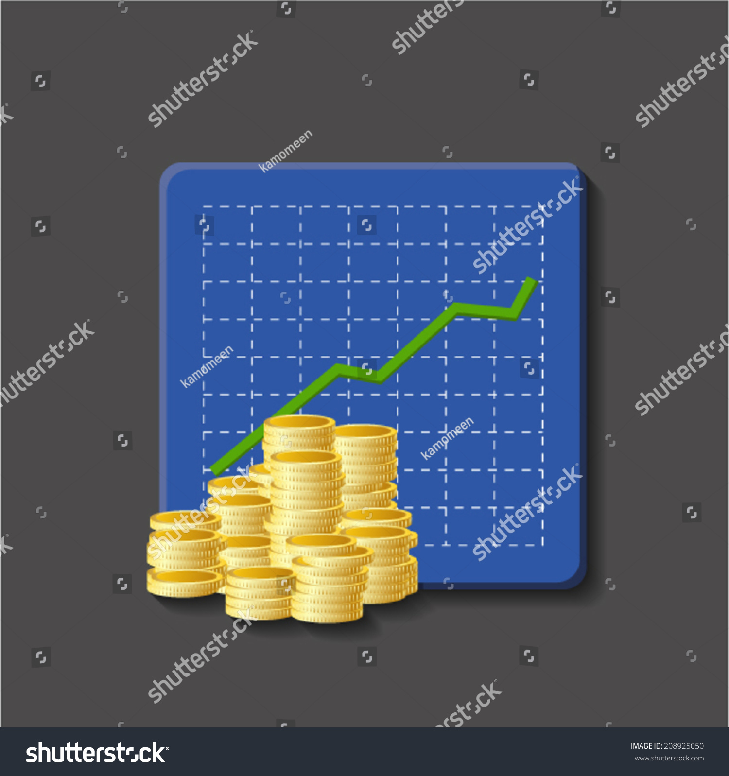 Gold Medal Graph Stock Vector (Royalty Free) 208925050 | Shutterstock