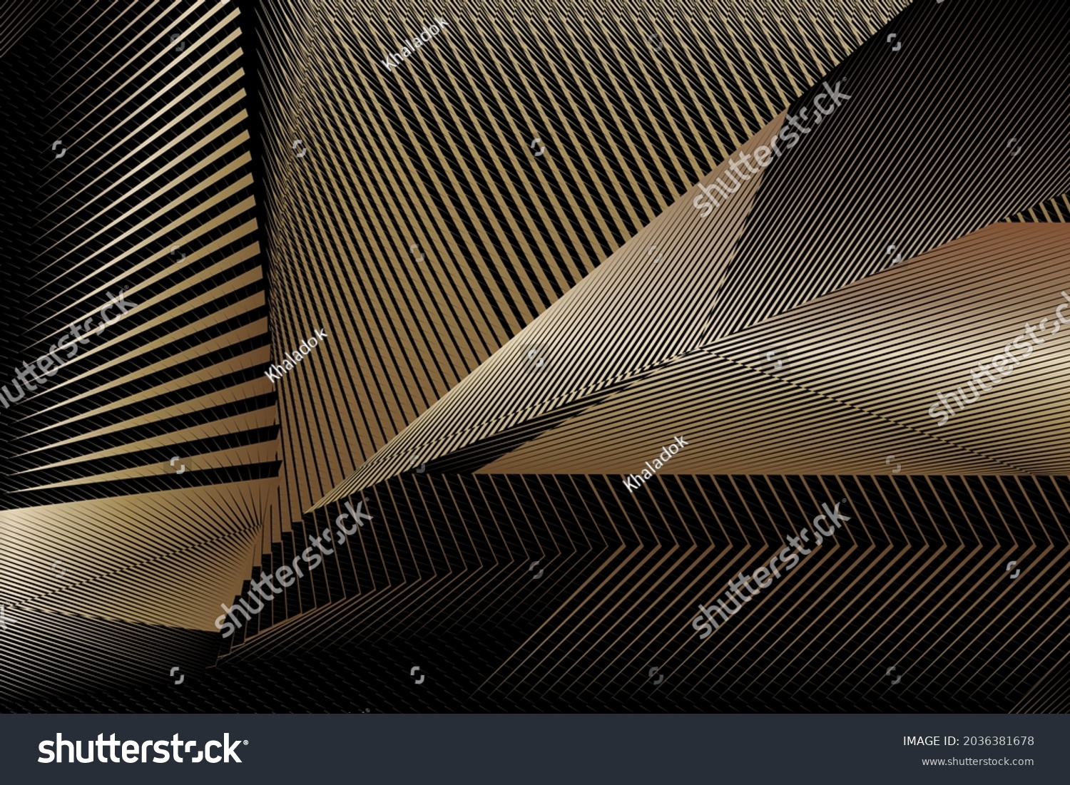 Gold Metallic Effect Background Geometric Dynamic Stock Vector (Royalty ...